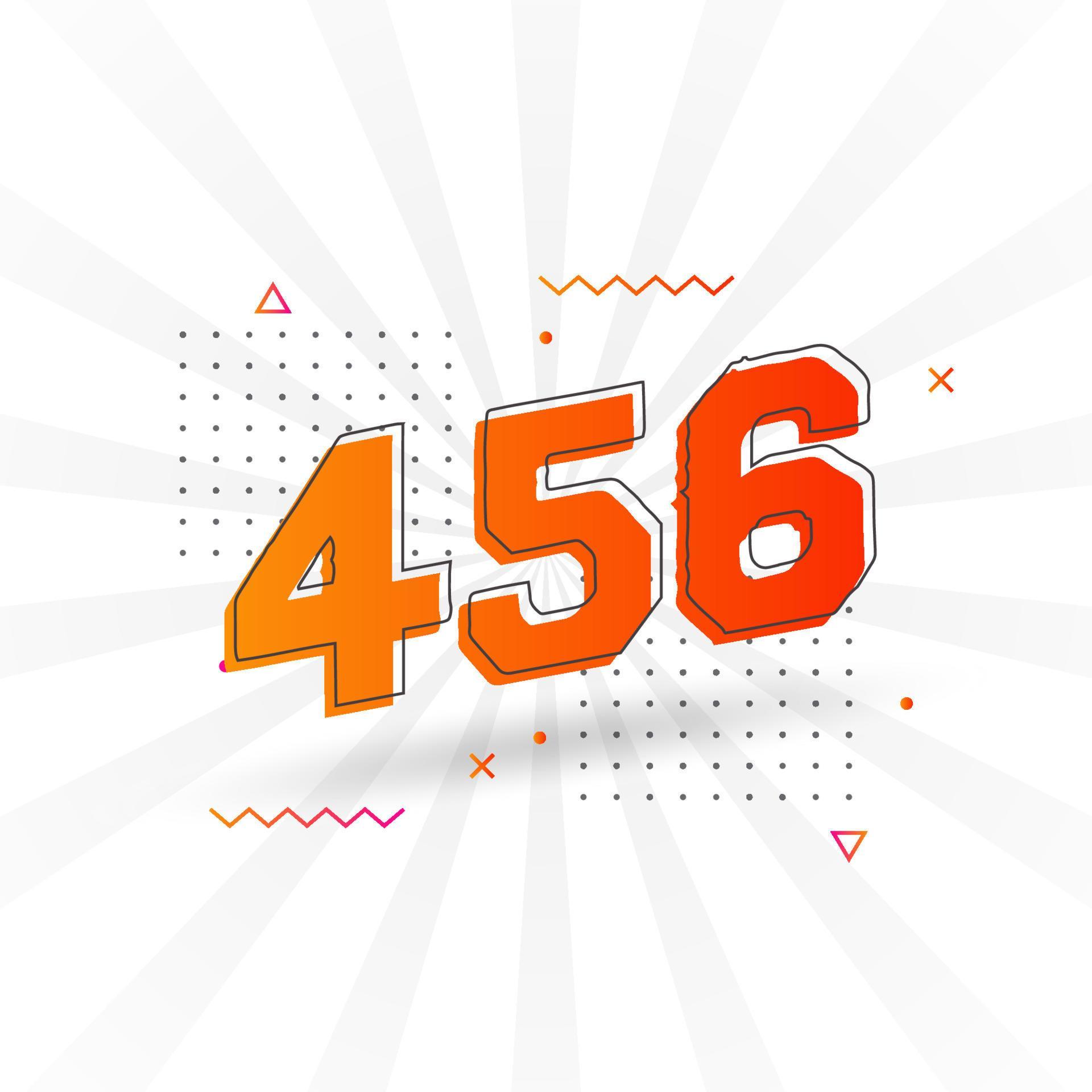 456 number vector font alphabet. Number 456 with decorative element ... 456 number vector font alphabet. Number 456 with decorative element ...