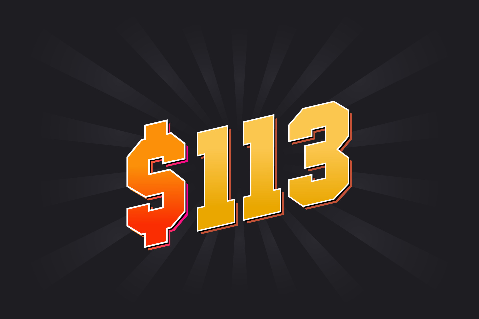 113 Dollar American Money Vector Text Symbol 113 USD United States 113-dollar-american-money-vector-text-symbol-113-usd-united-states