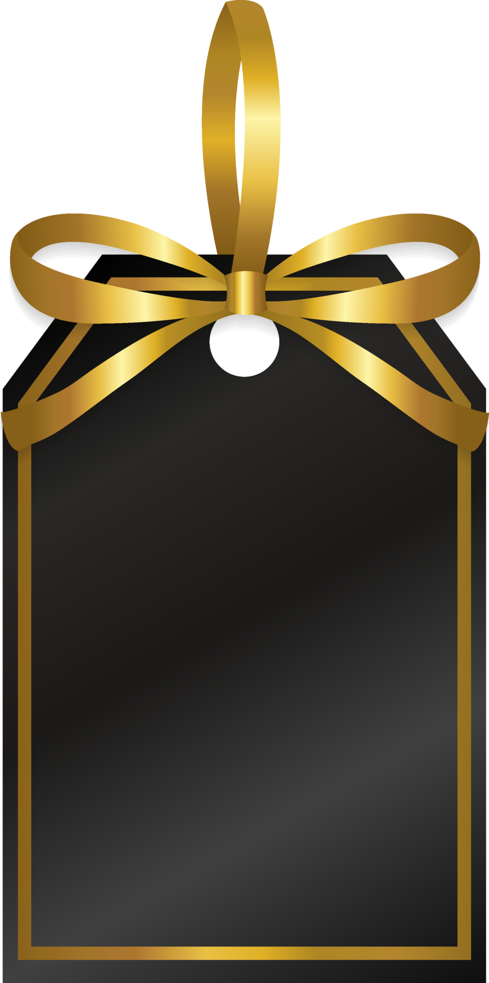 isolate black price tag with gold ribbon png design 13892351 PNG