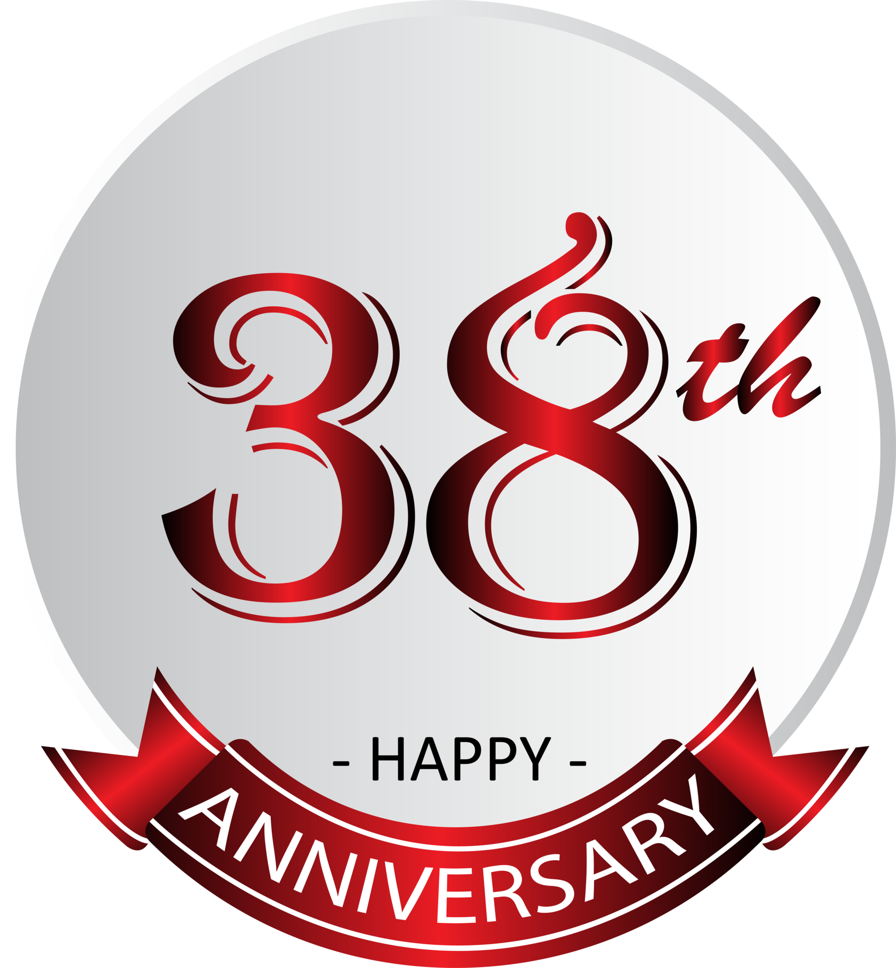 Etiqueta De Celebraci n Del 38 Aniversario 13892422 PNG