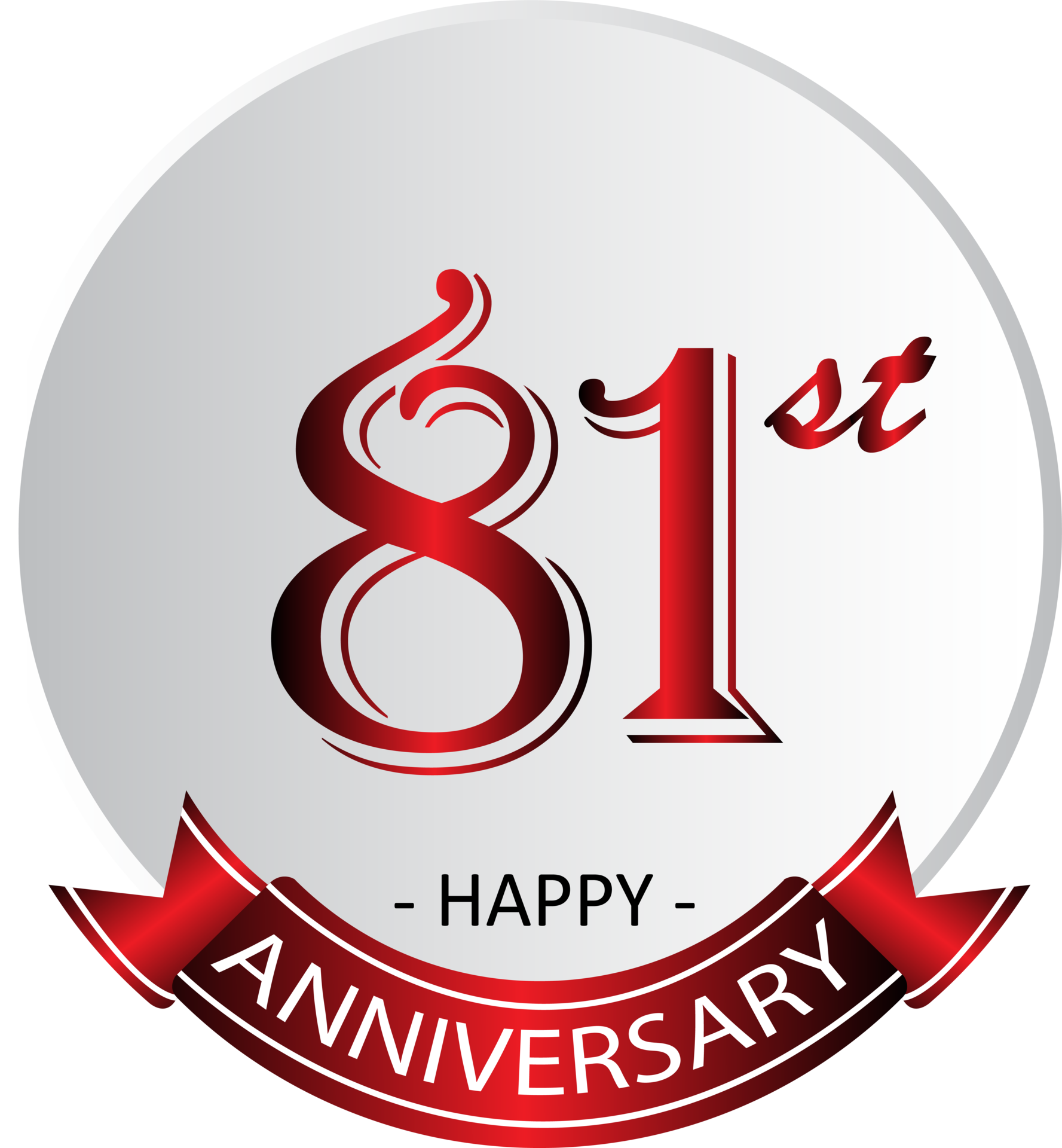 81st Anniversary Celebration Label 13892456 Png