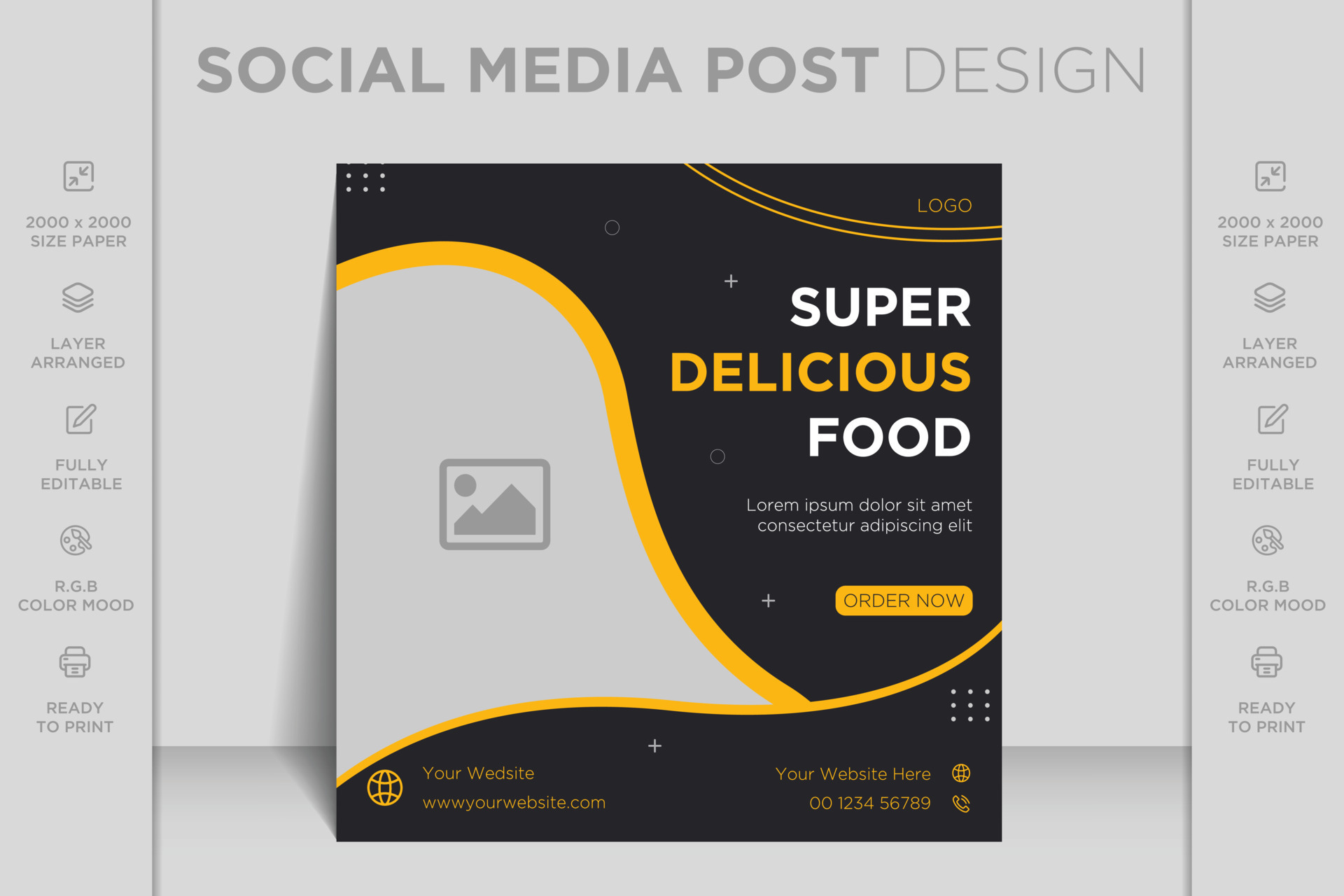 Food menu and restaurant flat design Facebook social media banner post ... Food menu and restaurant flat design Facebook social media banner post ...