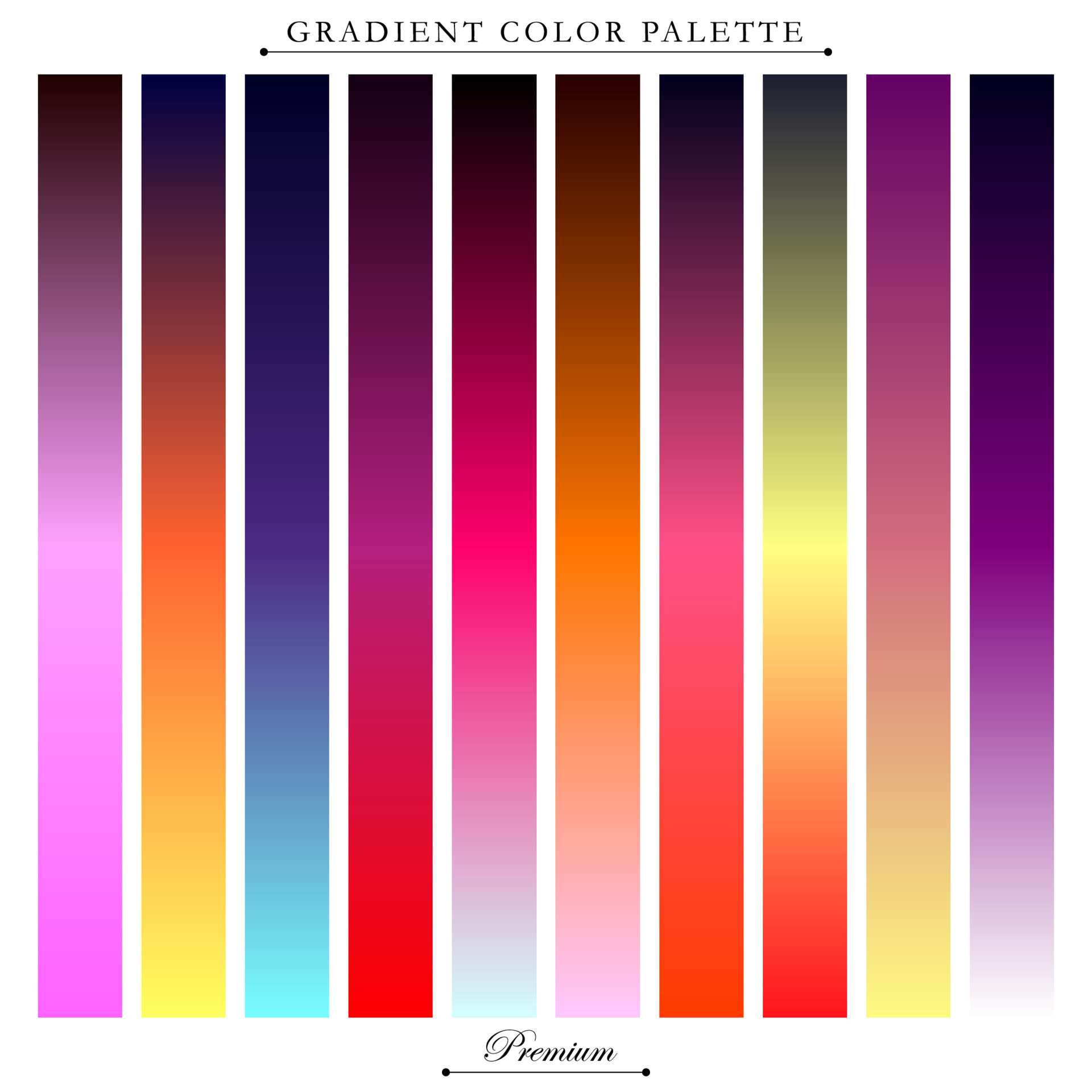 Color trend. An example of a color palette. Forecast of the future ...