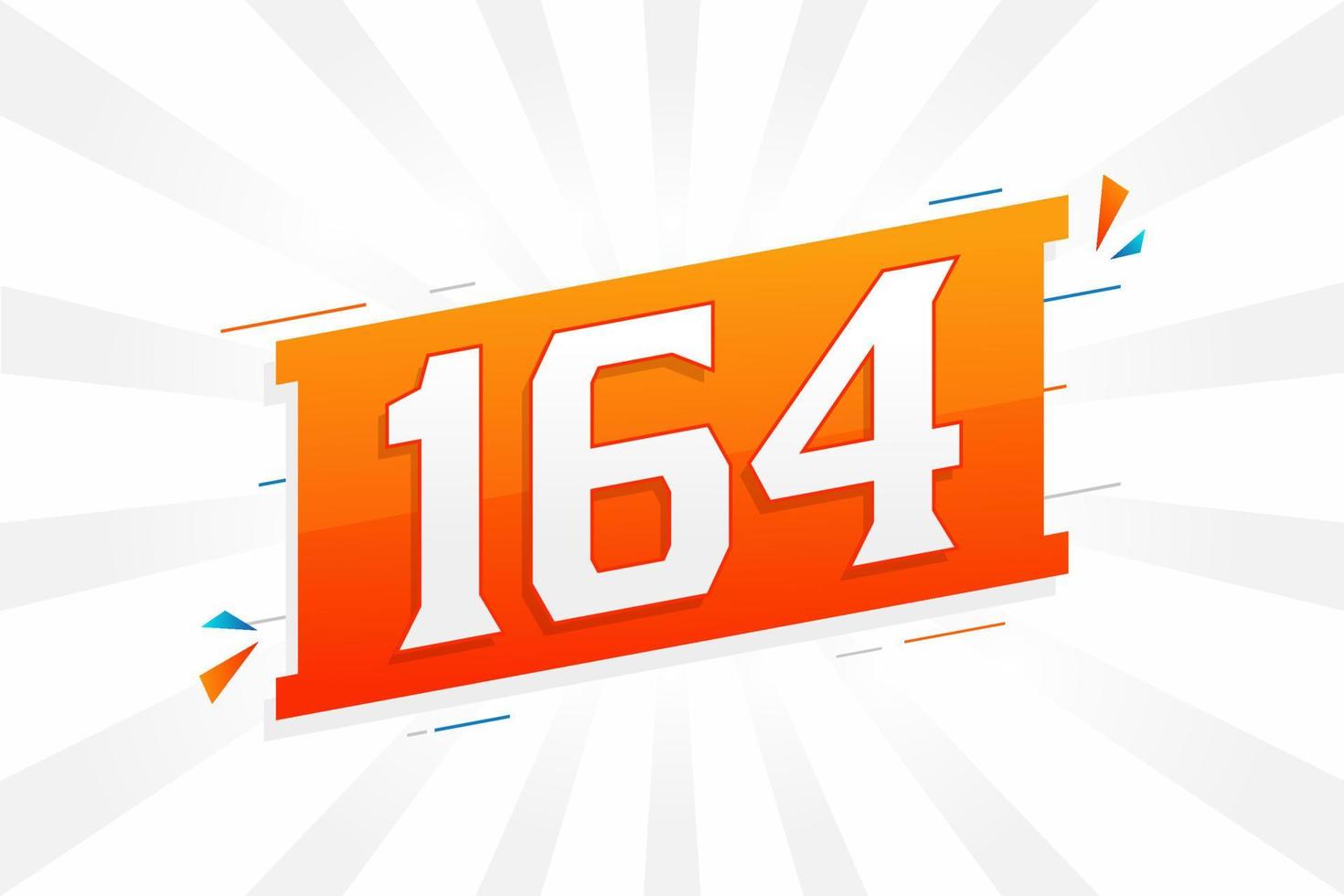 164 Number Vector Font Alphabet Number 164 With Decorative Element 164-number-vector-font-alphabet-number-164-with-decorative-element