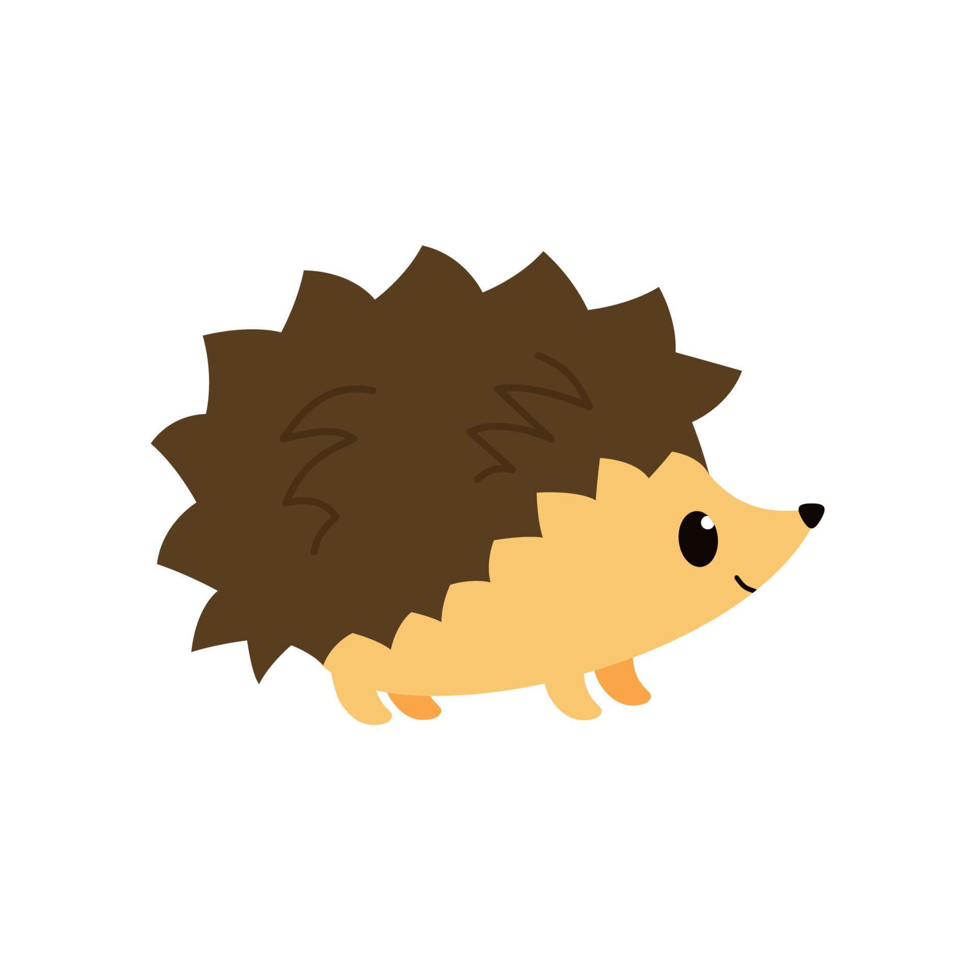 Lindo Pequeño Vector De Icono De Erizo Adorable Personaje De Dibujos Animados De Erizo Icono