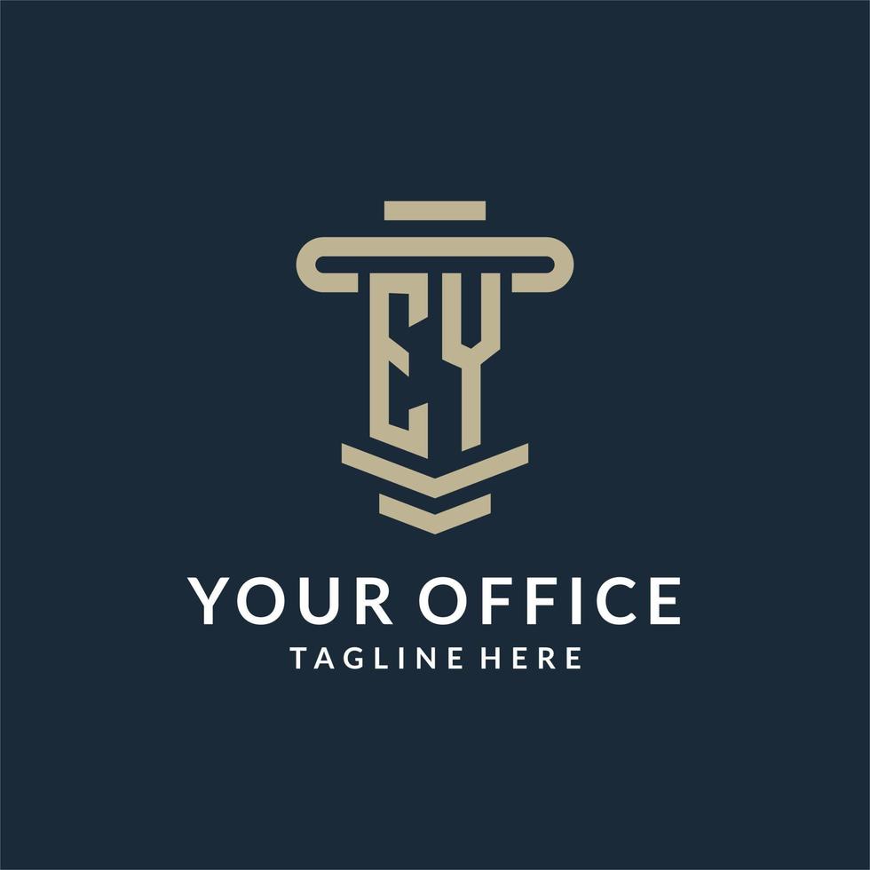 EY initial logo monogram with simple luxury pillar line vector design ... EY initial logo monogram with simple luxury pillar line vector design ...