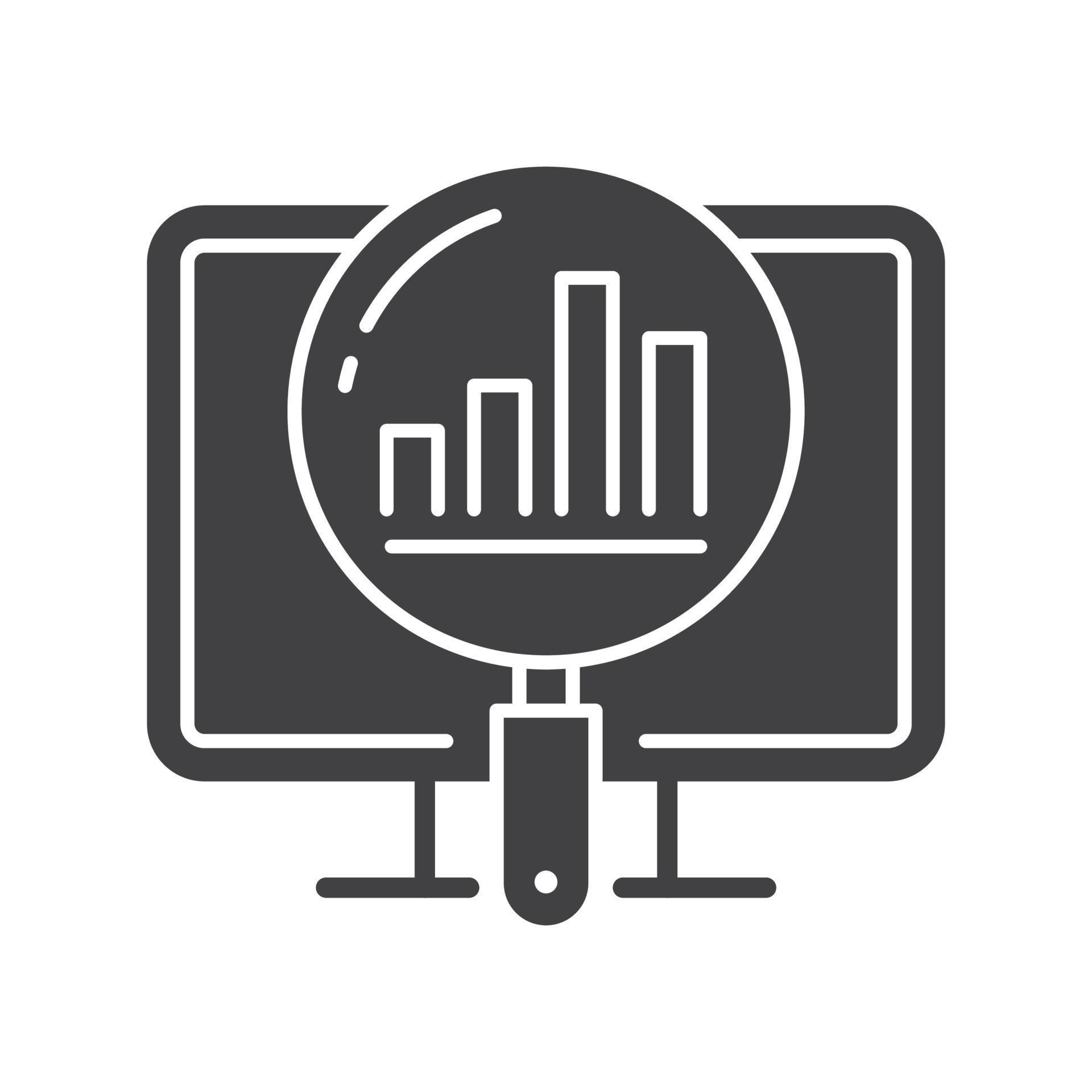 Analytics icon. Vector illustration. Symbol of business Intelligence ...