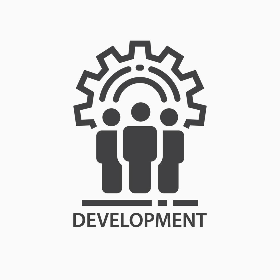 Development icon. Team work logo template. Vector illustration ...