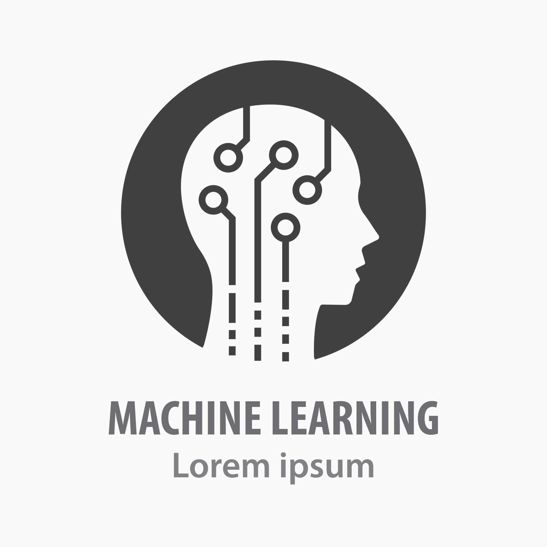 Machine learning icon. Vector illustration. Symbol of artificial ...