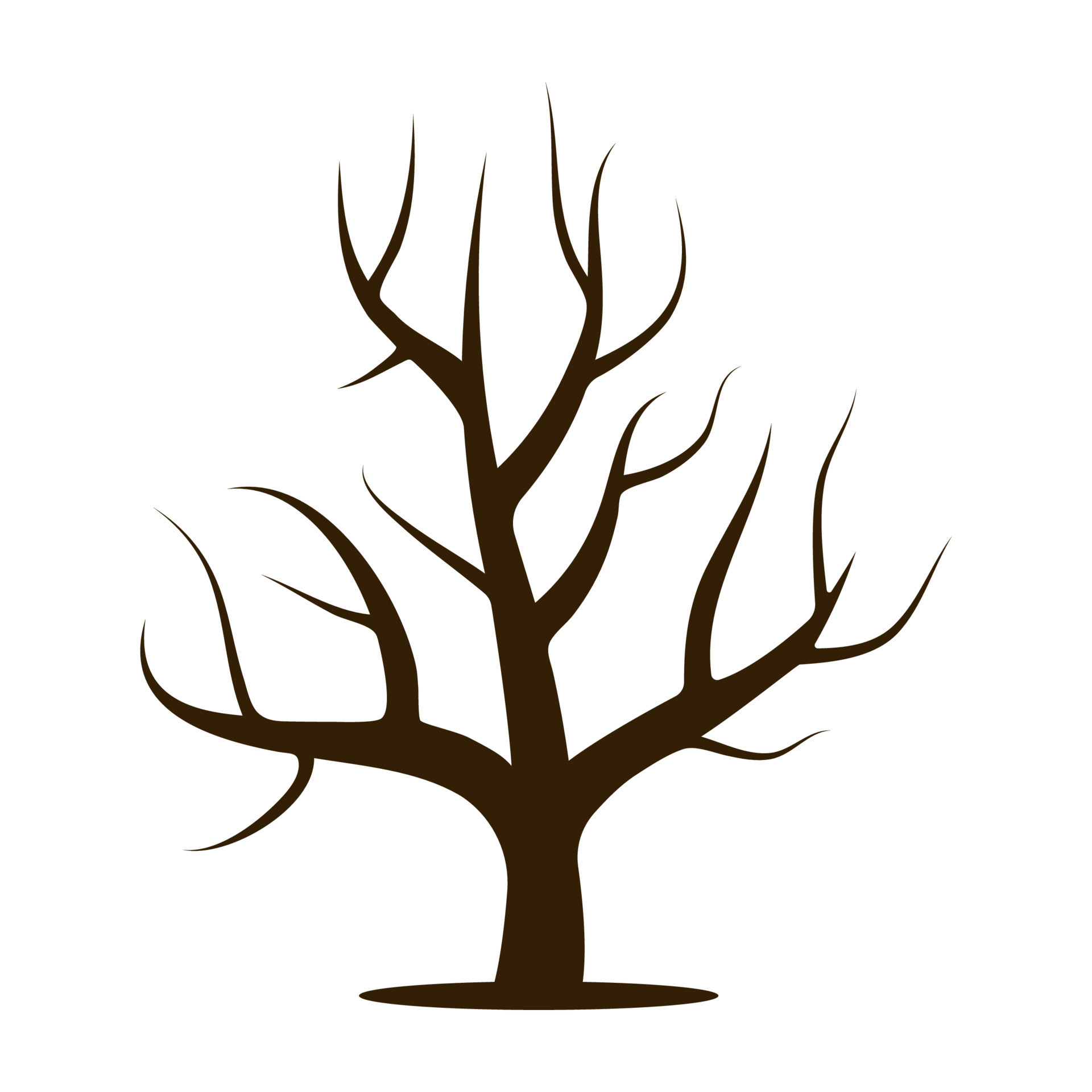 Tree without leaves. Vector illustration isolated on a white background ... Tree without leaves. Vector illustration isolated on a white background ...