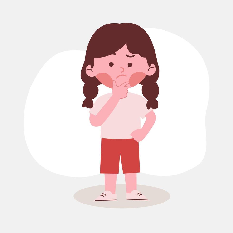 Confused Girl Illustration 13899862 Vector Art At Vecteezy