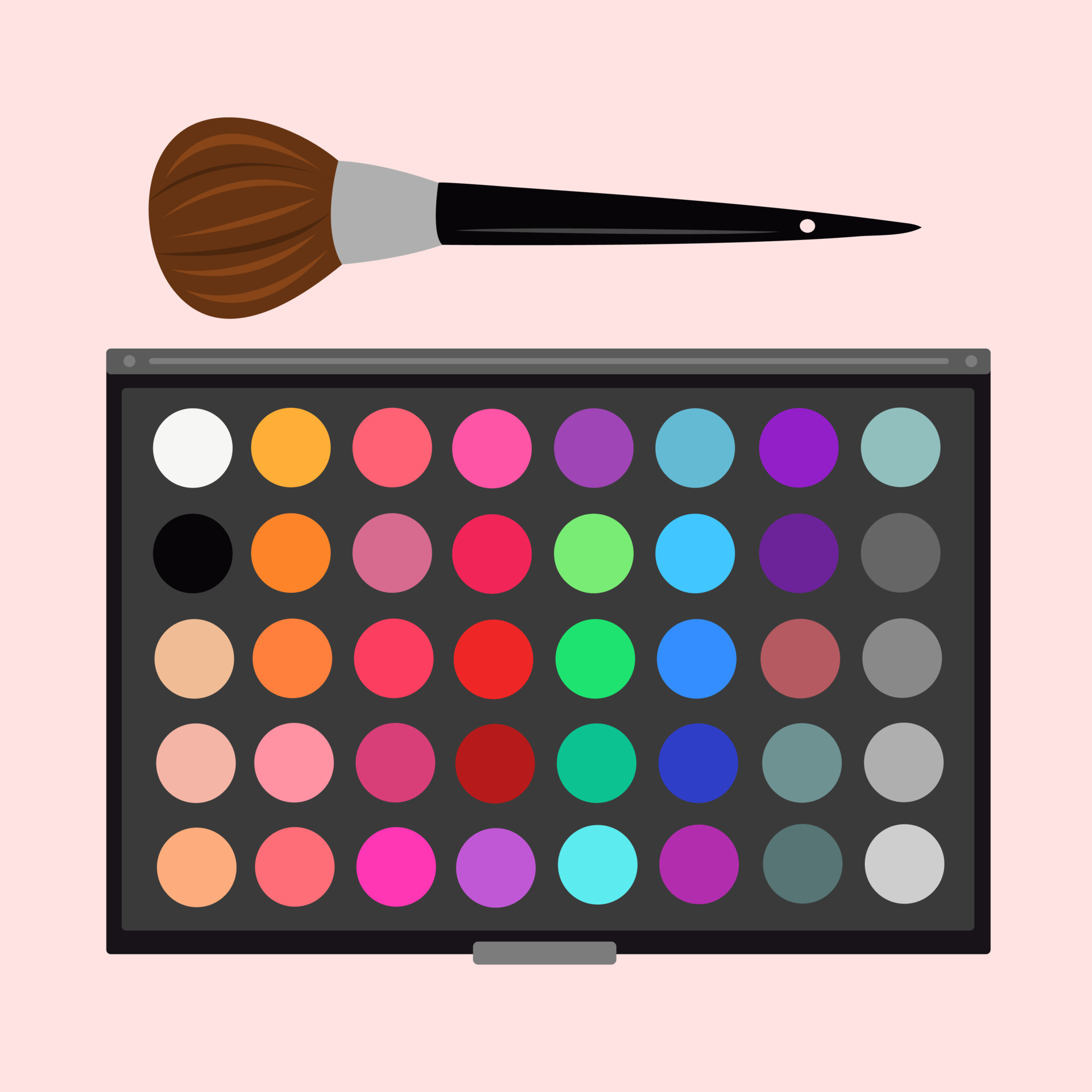 Makeup Compact Palette Vector Illustration For Graphic Design And Decorative Element 13900278