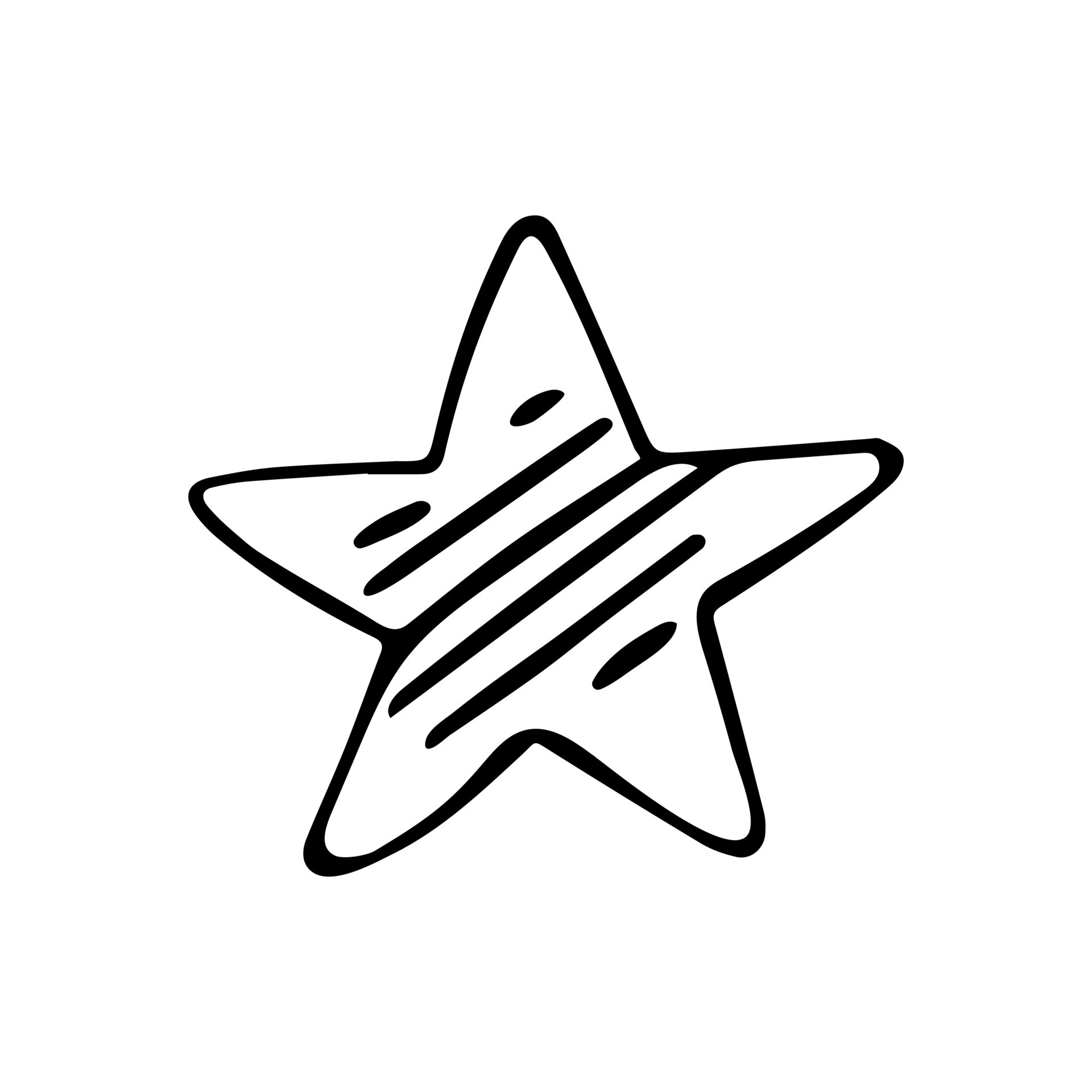 Hand drawn doodle star. Star shape for design. Isolated on white background 13900289 Vector Art ...