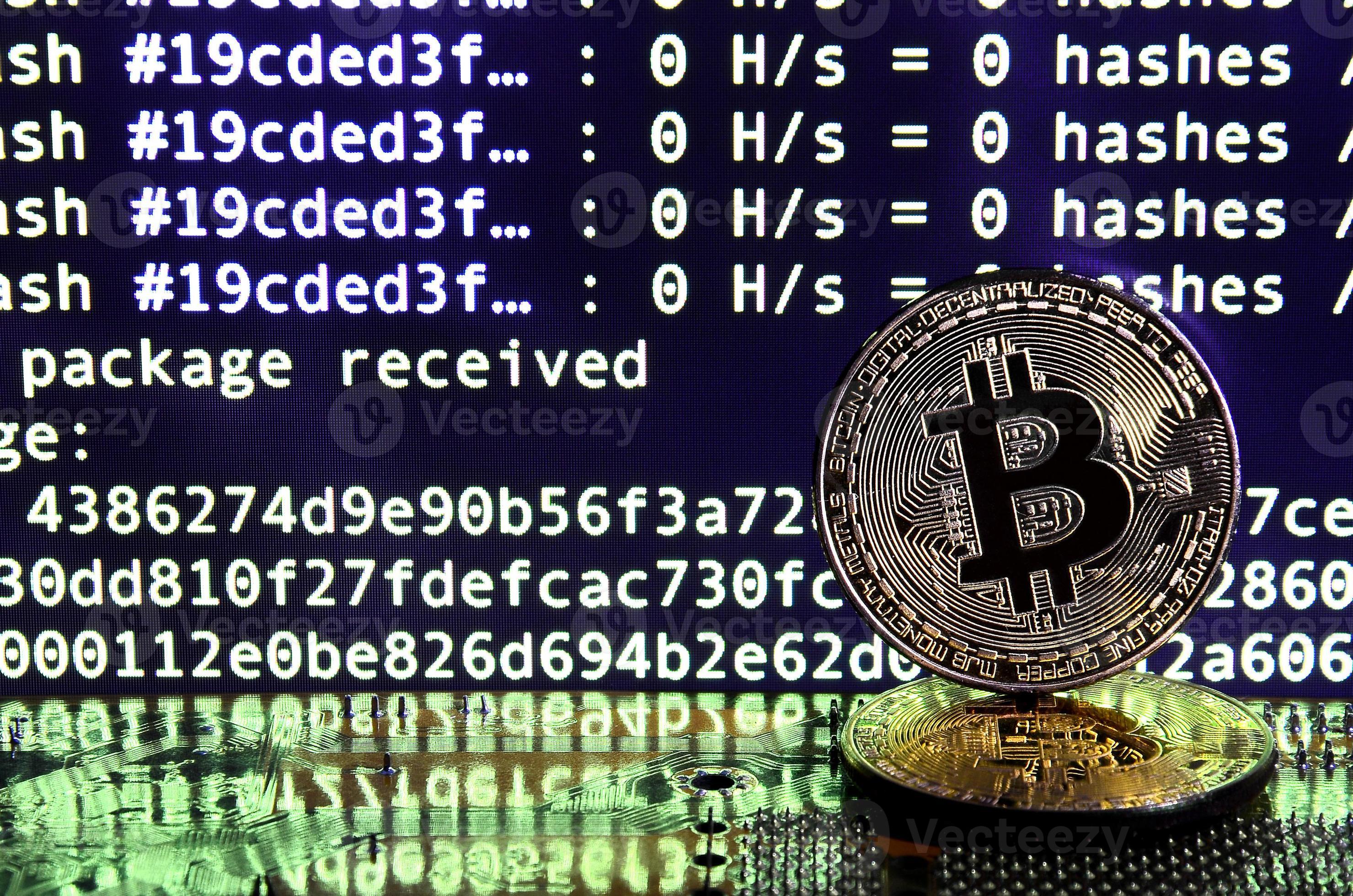 The digital process of cryptocurrency mining by using the GPUs ...