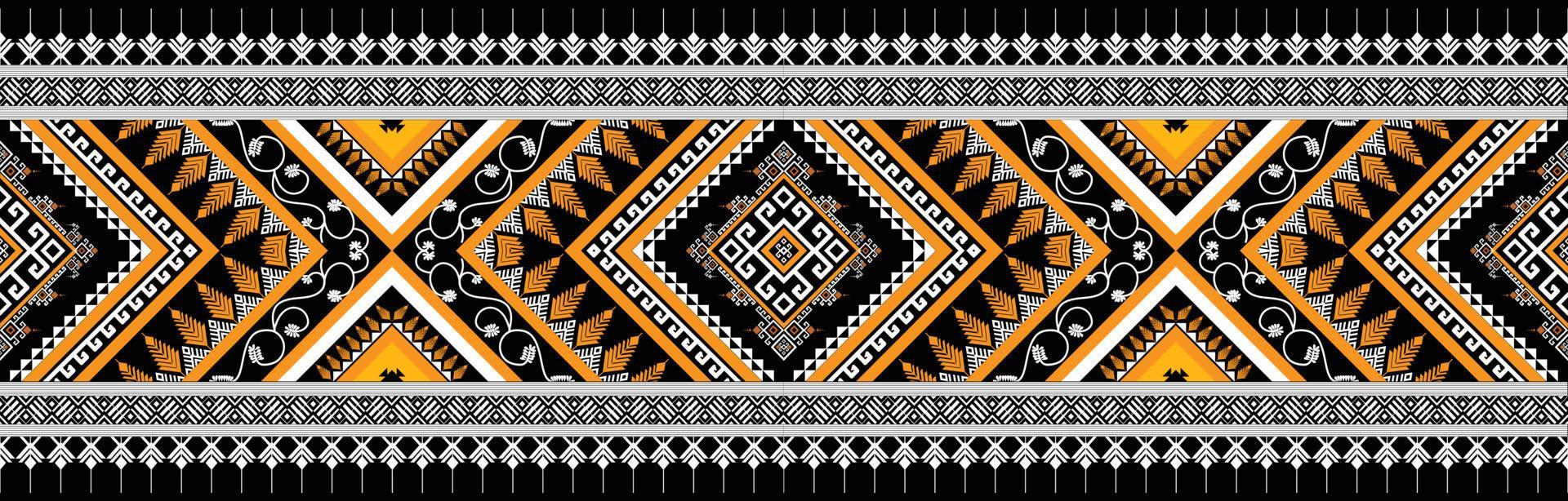 Horizontal Ethnic Geometric Pattern American Aztec Motif Textile Pattern Style Seamless