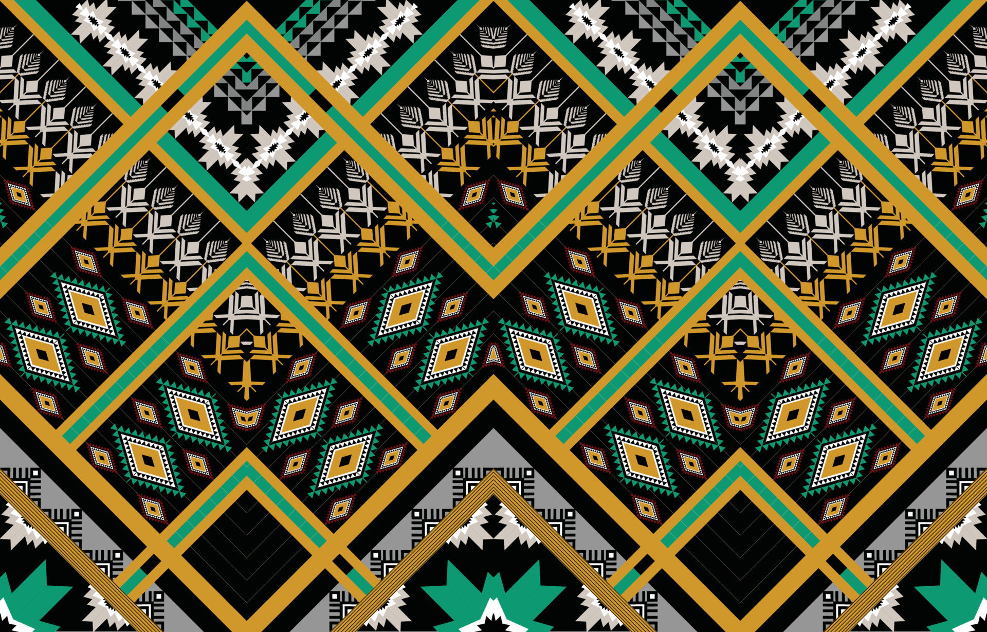 Geometric Ethnic American Western Aztec Motif Pattern Style Seamless Pattern Design For