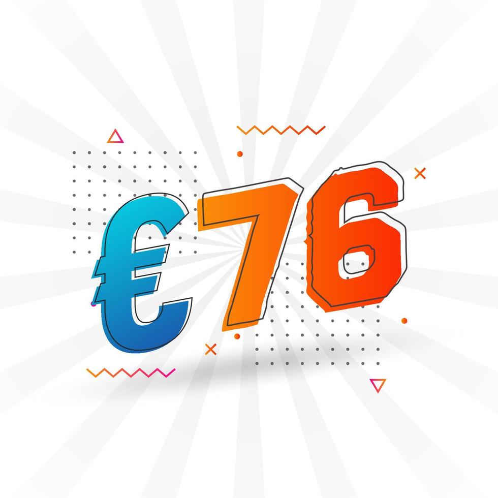 76 Euro Currency Vector Text Symbol 76 Euro European Union Money Stock 76-euro-currency-vector-text-symbol-76-euro-european-union-money-stock