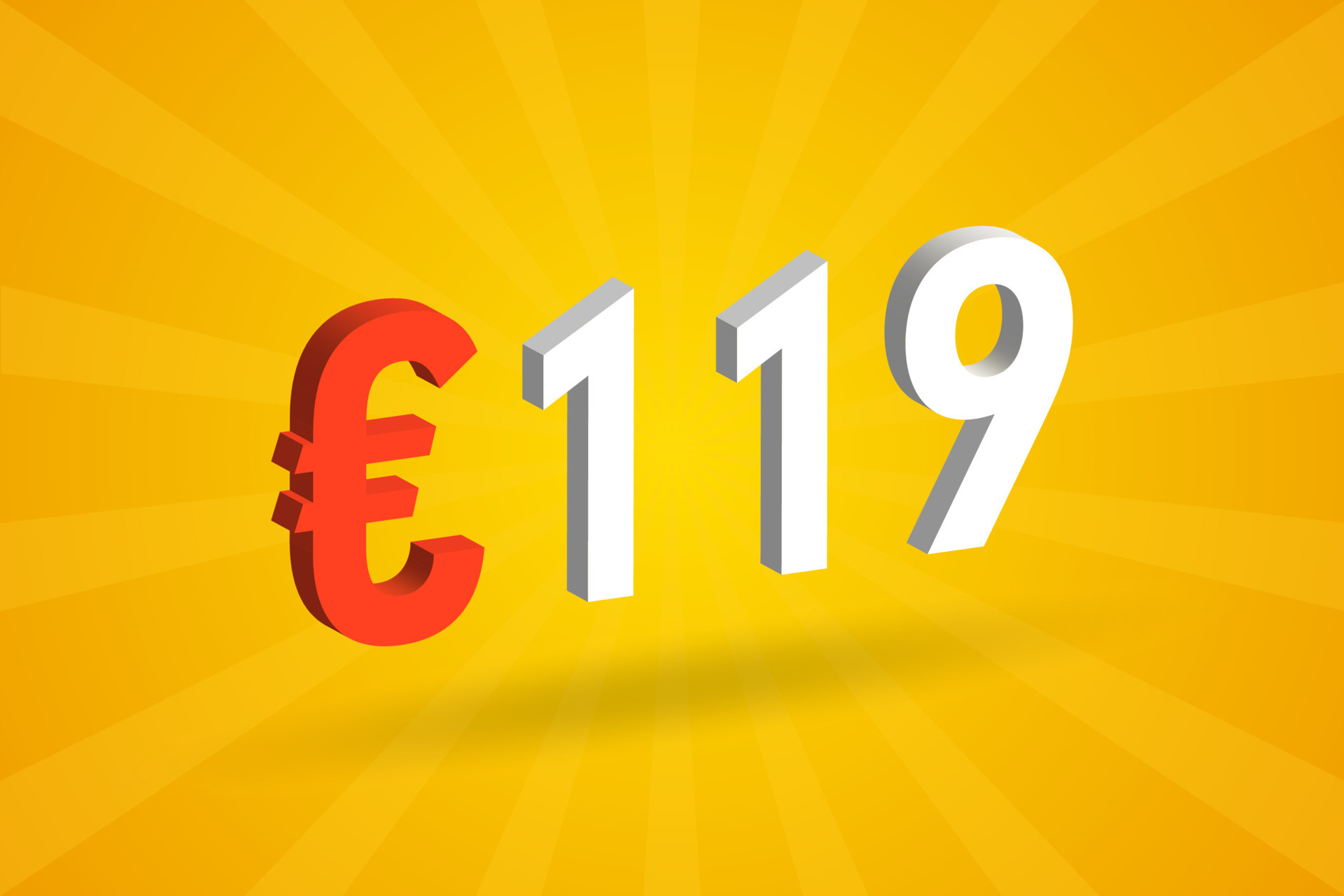 119 Euro Currency 3D Vector Text Symbol 3D 119 Euro European Union 119-euro-currency-3d-vector-text-symbol-3d-119-euro-european-union
