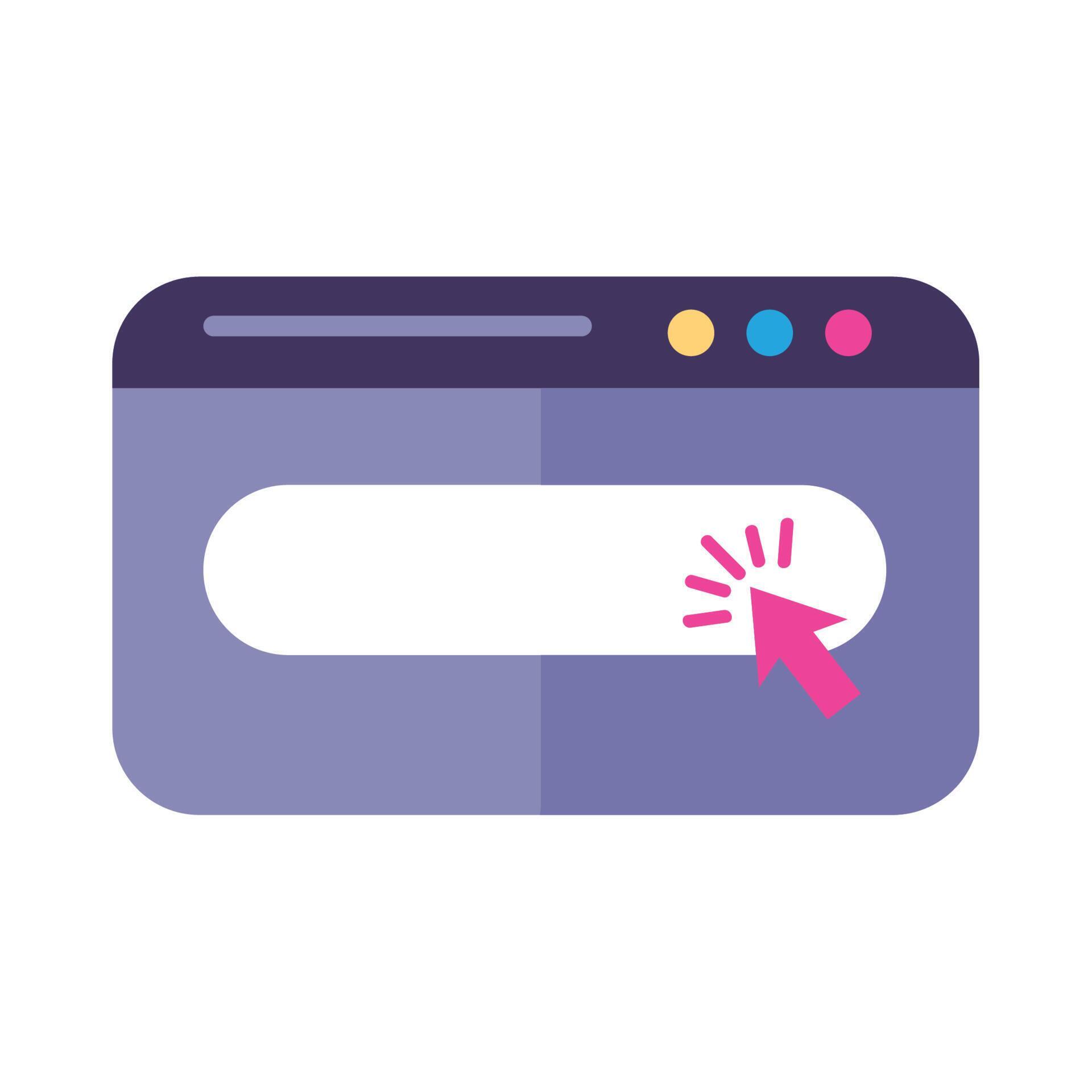 web site template with cursor 13907865 Vector Art at Vecteezy