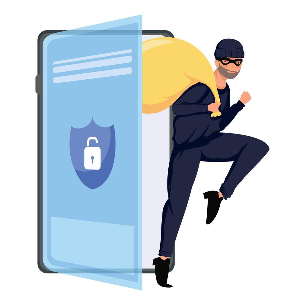 Hacker Thief In Smartphone 13907994 Vector Art At Vecteezy 0036