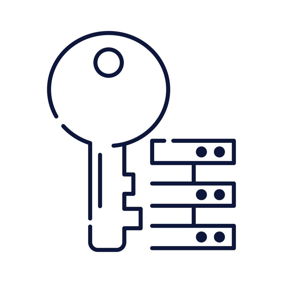 server and key 13908215 Vector Art at Vecteezy