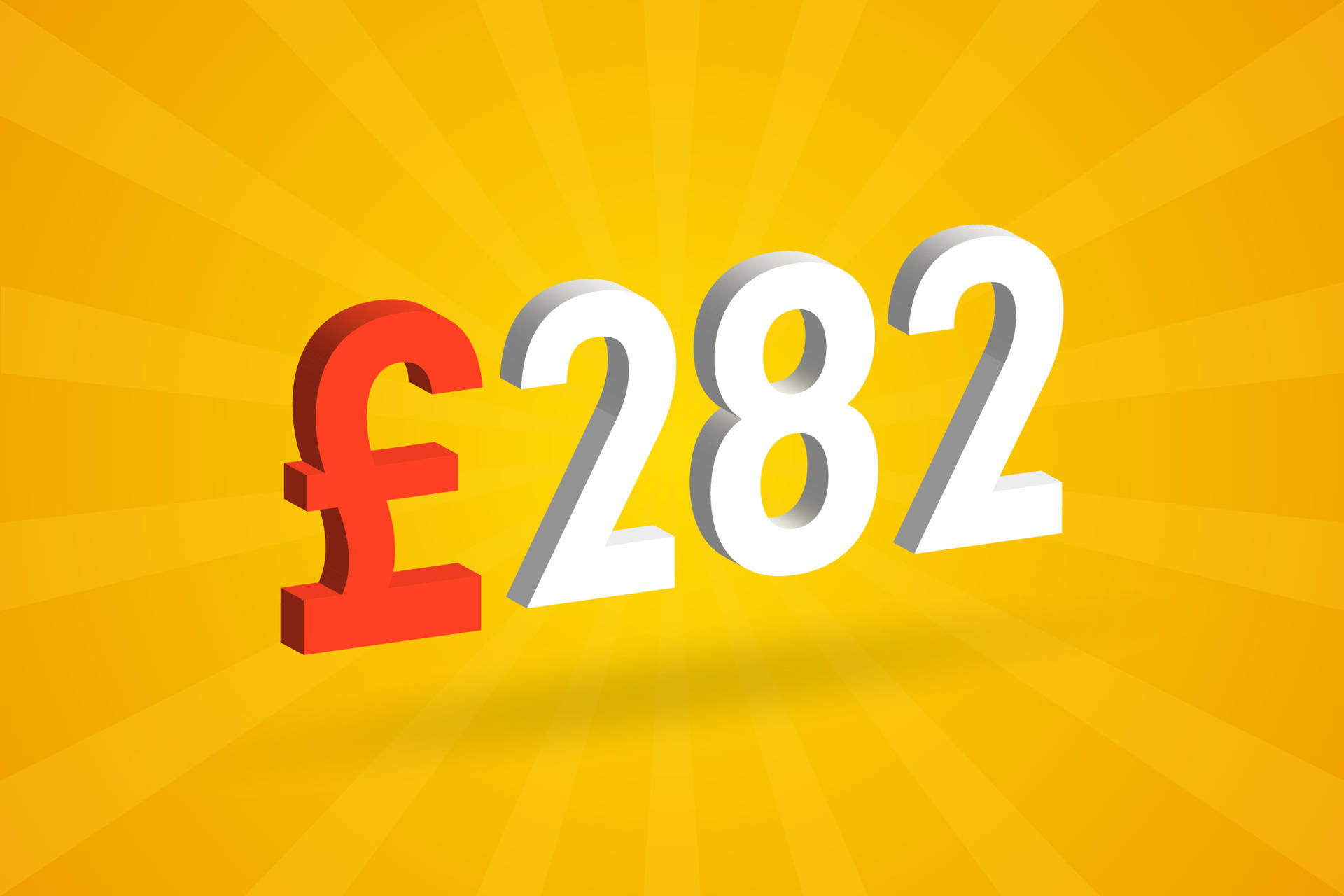 282 Pound Currency 3D Vector Text Symbol 3D 282 British Pound Money 282-pound-currency-3d-vector-text-symbol-3d-282-british-pound-money