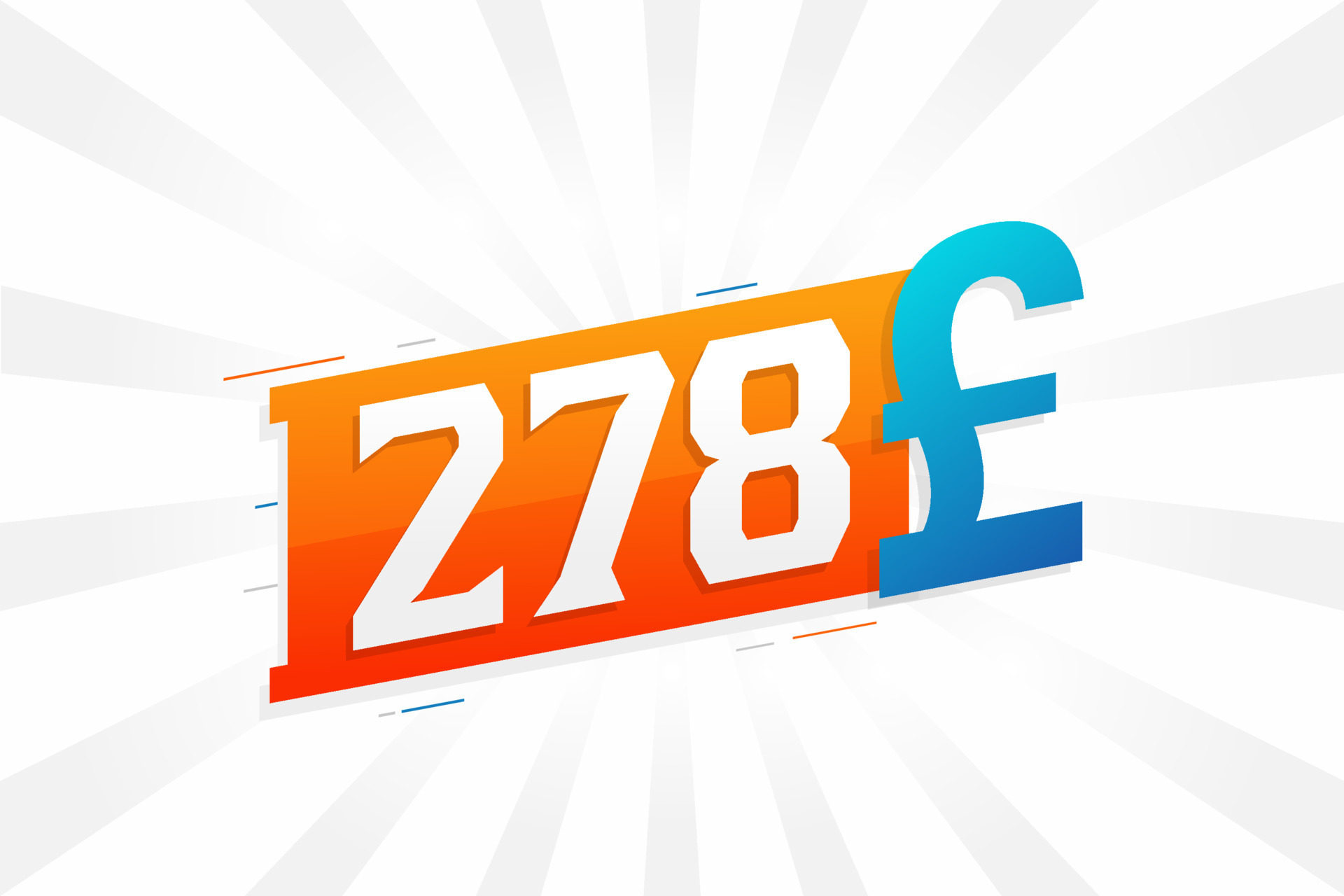 278 Pound Currency vector text symbol. 278 British Pound Money stock ...