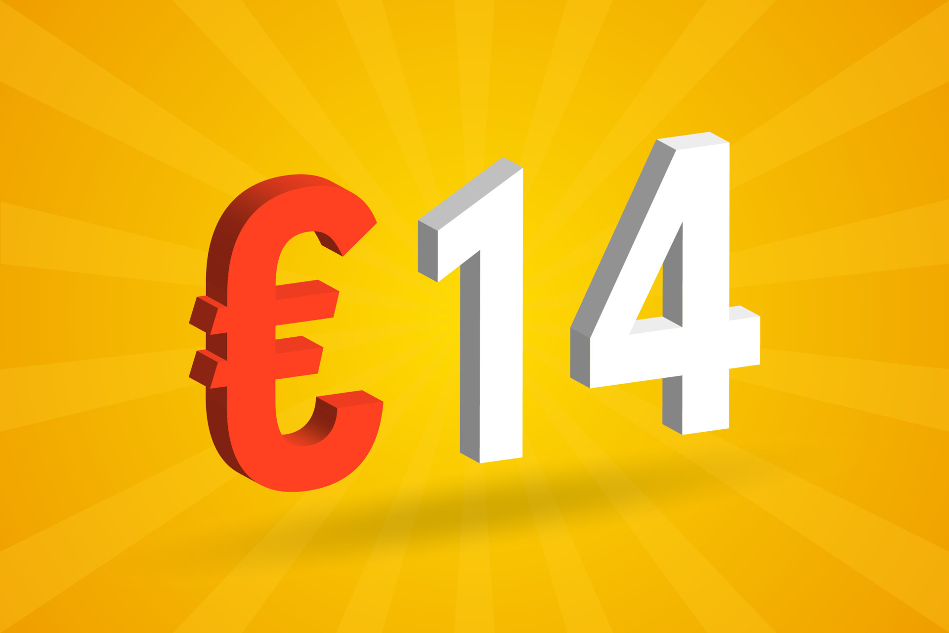 14 Euro Currency 3D Vector Text Symbol 3D 14 Euro European Union Money 14-euro-currency-3d-vector-text-symbol-3d-14-euro-european-union-money