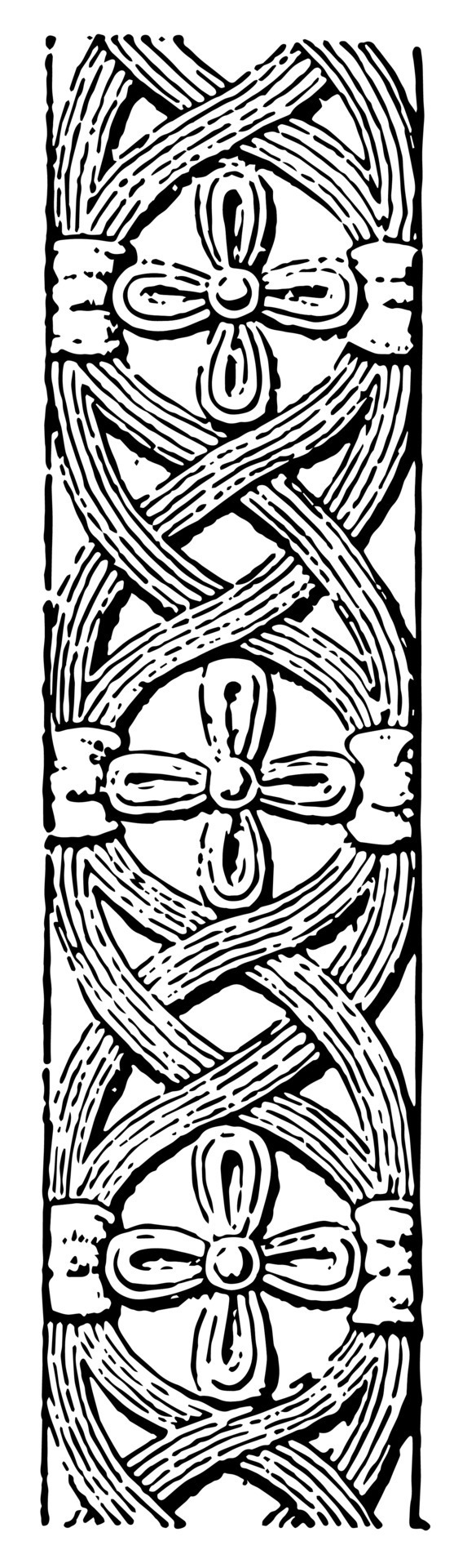 Carved Interlace Pattern Are Visual Arts Vintage Engraving 13913993