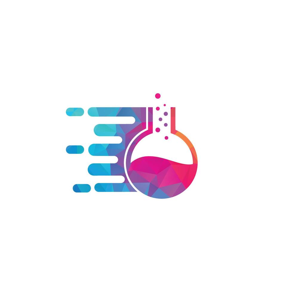 Fast Lab Logo Template Design . Quick lab logo template design with a running flask. 13914544 ...