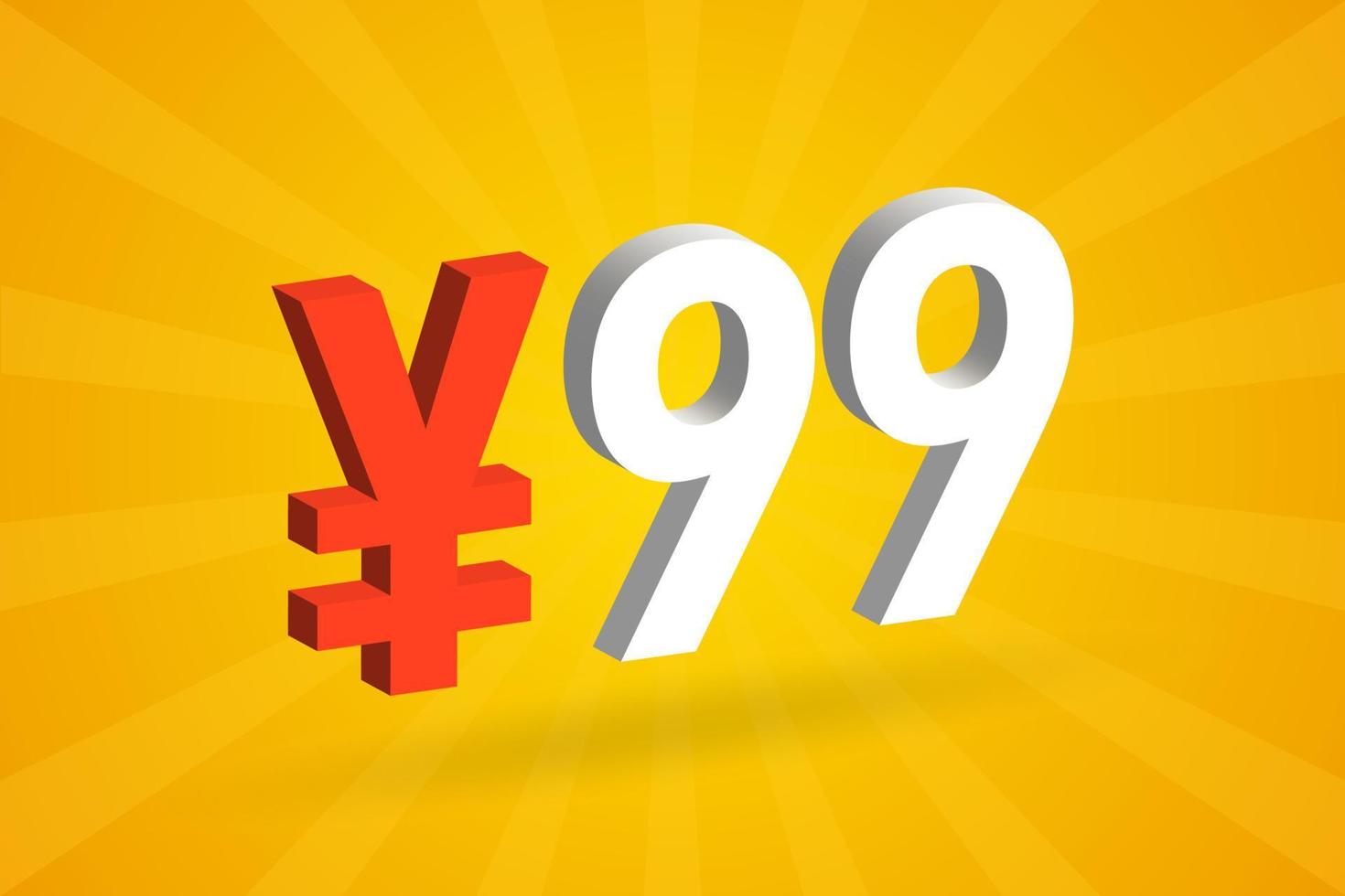 99 Yuan Chinese currency vector text symbol. 99 Yen Japanese currency Money stock vector ...