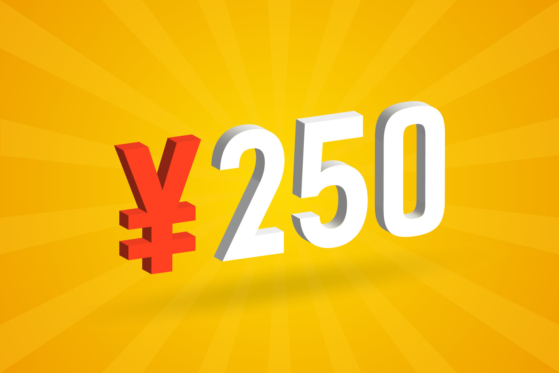 250 Yuan Chinese currency vector text symbol. 250 Yen Japanese currency Money stock vector ...