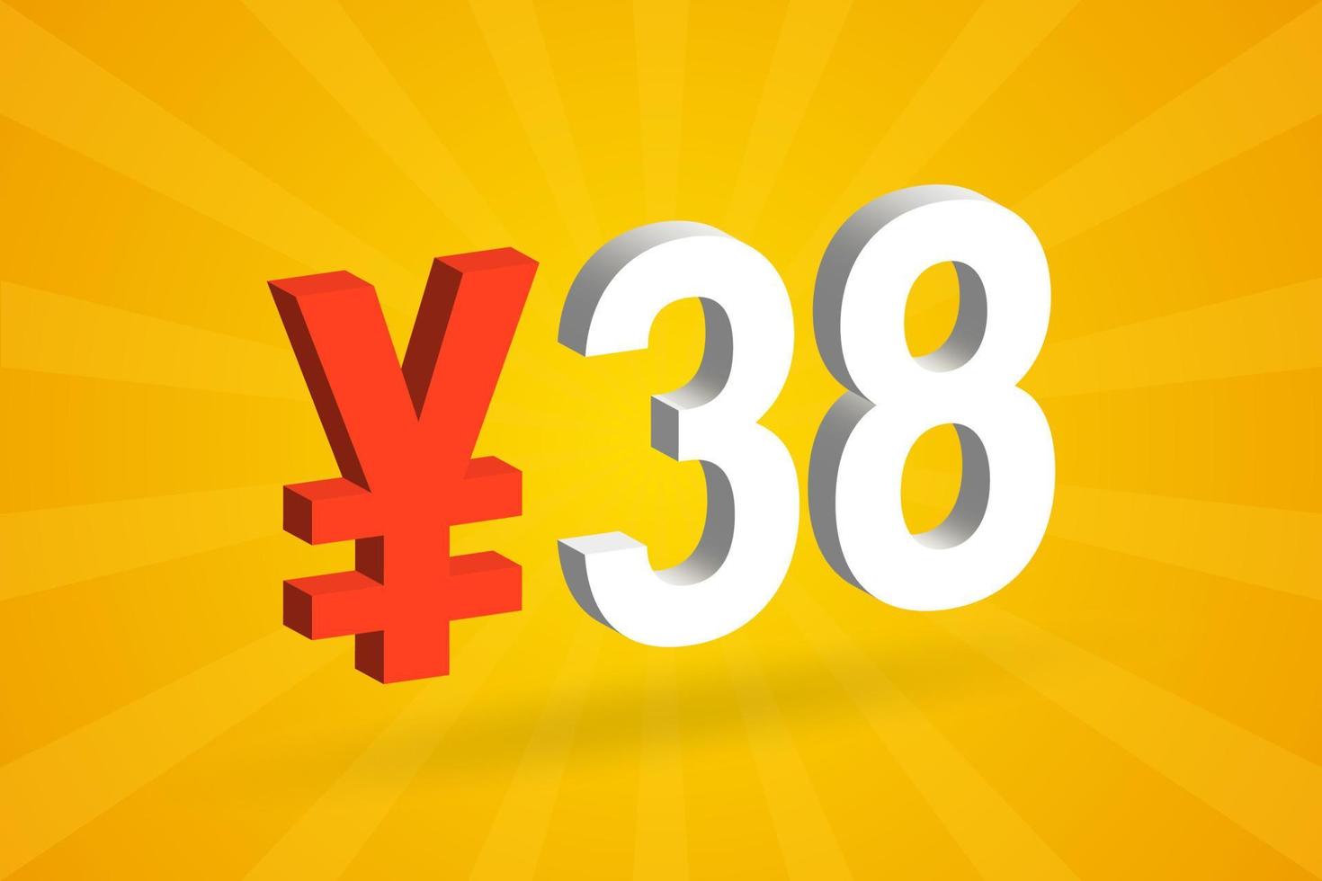 38 Yuan Chinese currency vector text symbol. 38 Yen Japanese currency Money stock vector ...