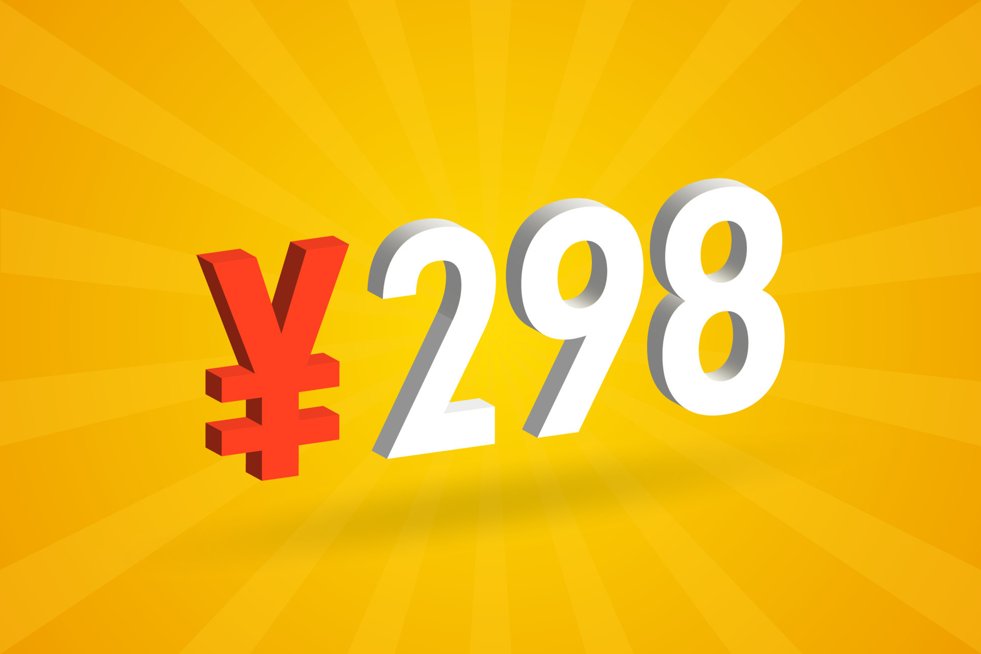 298 Yuan Chinese currency vector text symbol. 298 Yen Japanese currency Money stock vector ...