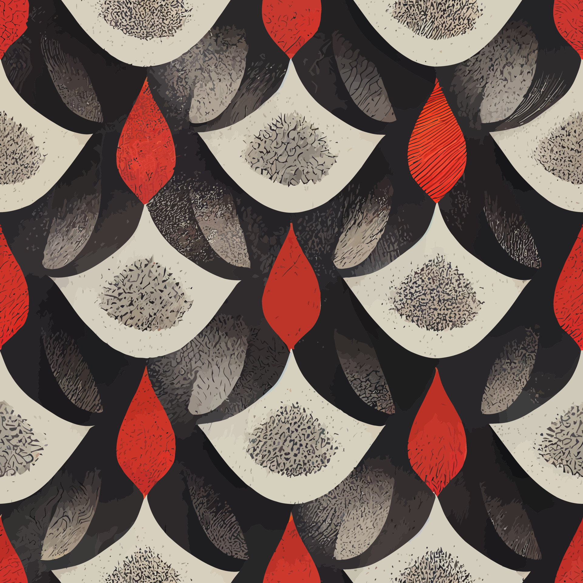illustration vector of seamless abstract pattern black and red good for ...