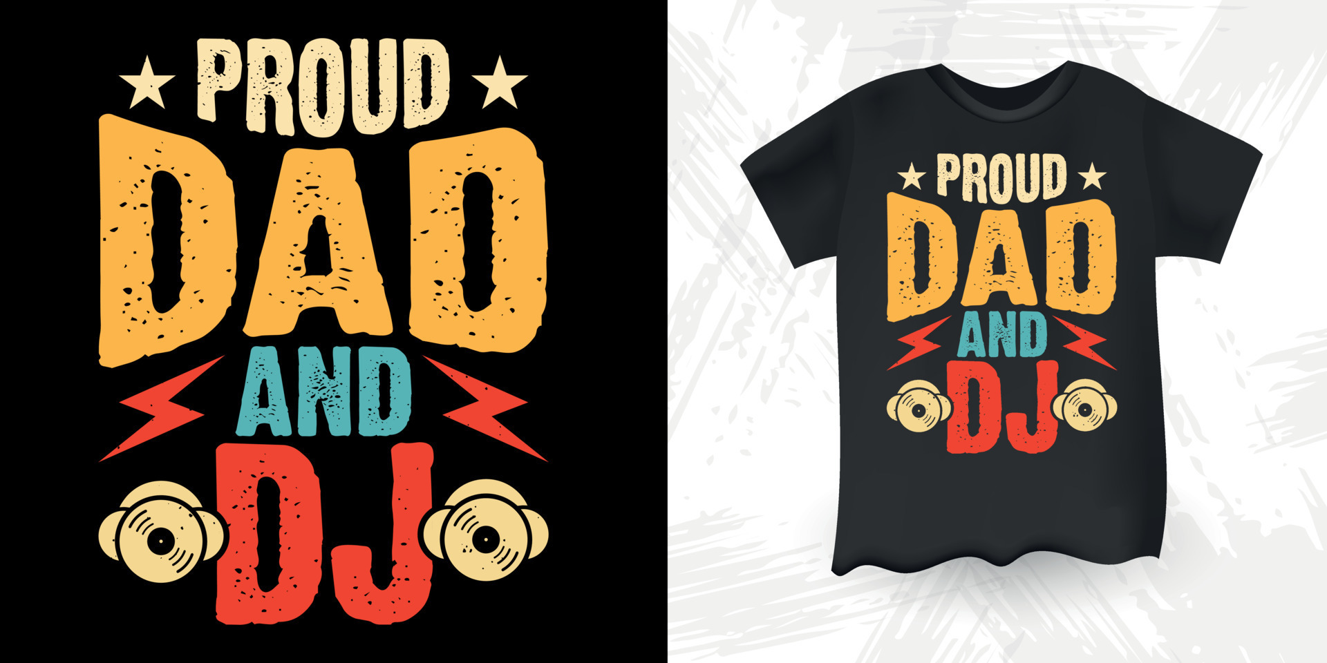 Proud Dad And Dj Funny DJ Music Lover Retro Vintage Father's Day Music ... Proud Dad And Dj Funny DJ Music Lover Retro Vintage Father's Day Music ...