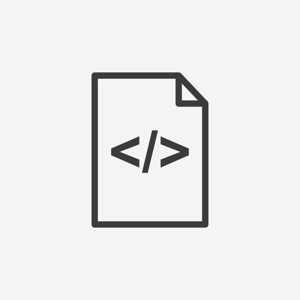 Code File Page Document Coding Web Programming Icon Vector Isolated 13923331 Vector Art At