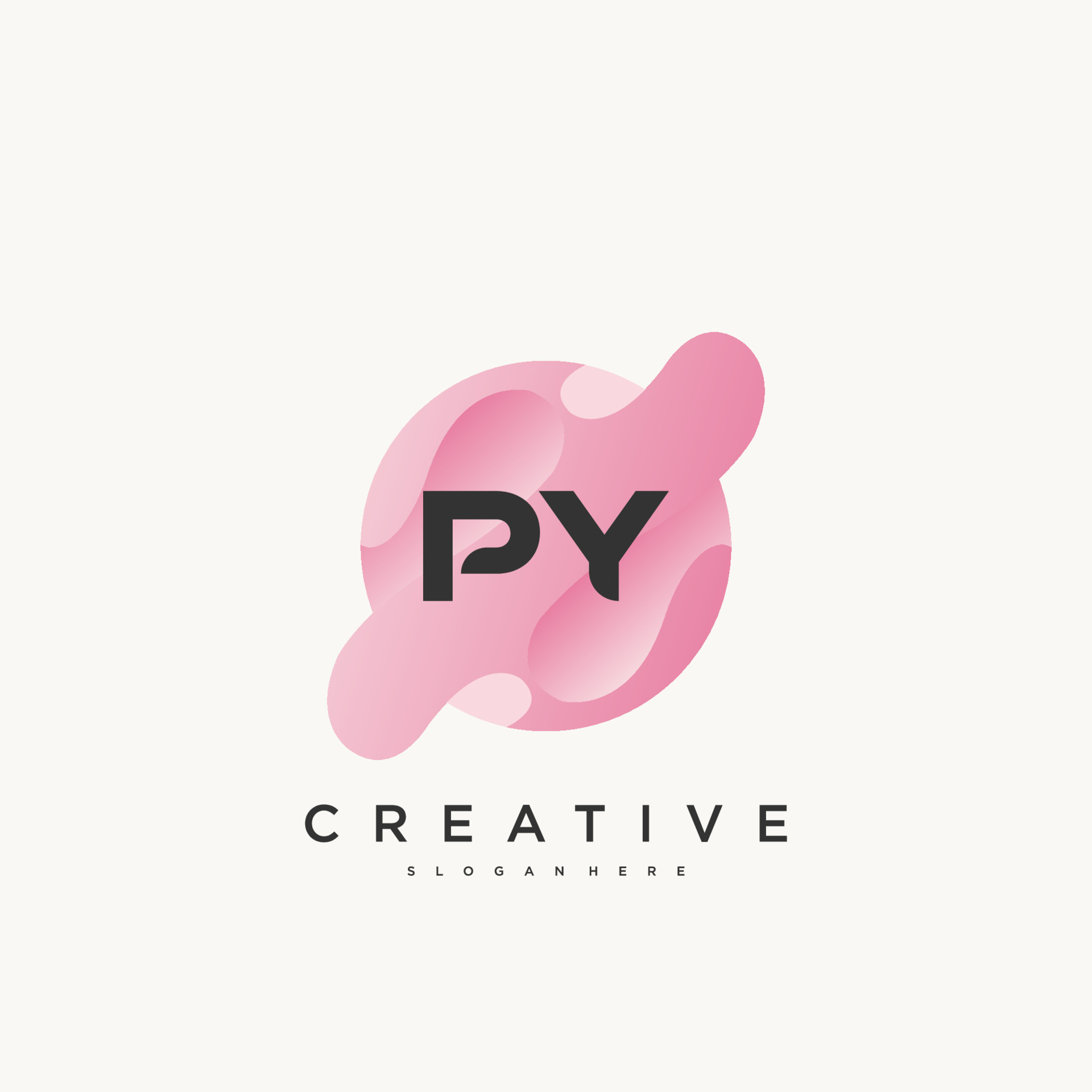 PY Initial Letter Colorful logo icon design template elements Vector ...