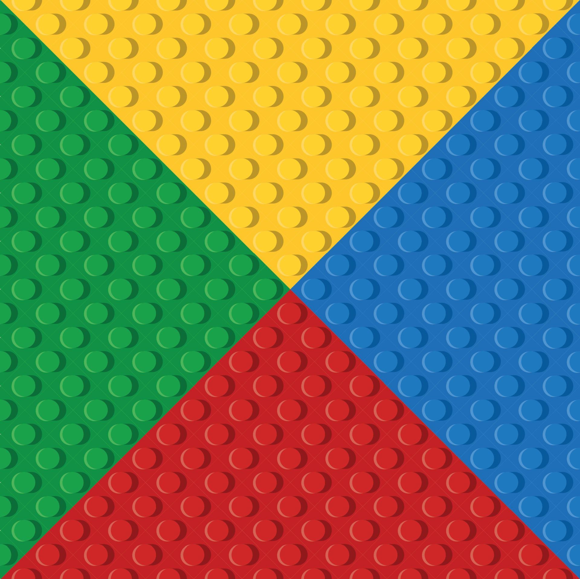 template of realistic colored plastic bricks. Construction blocks. It ...