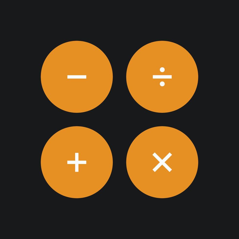 Calculater interface buttons 13926979 Vector Art at Vecteezy