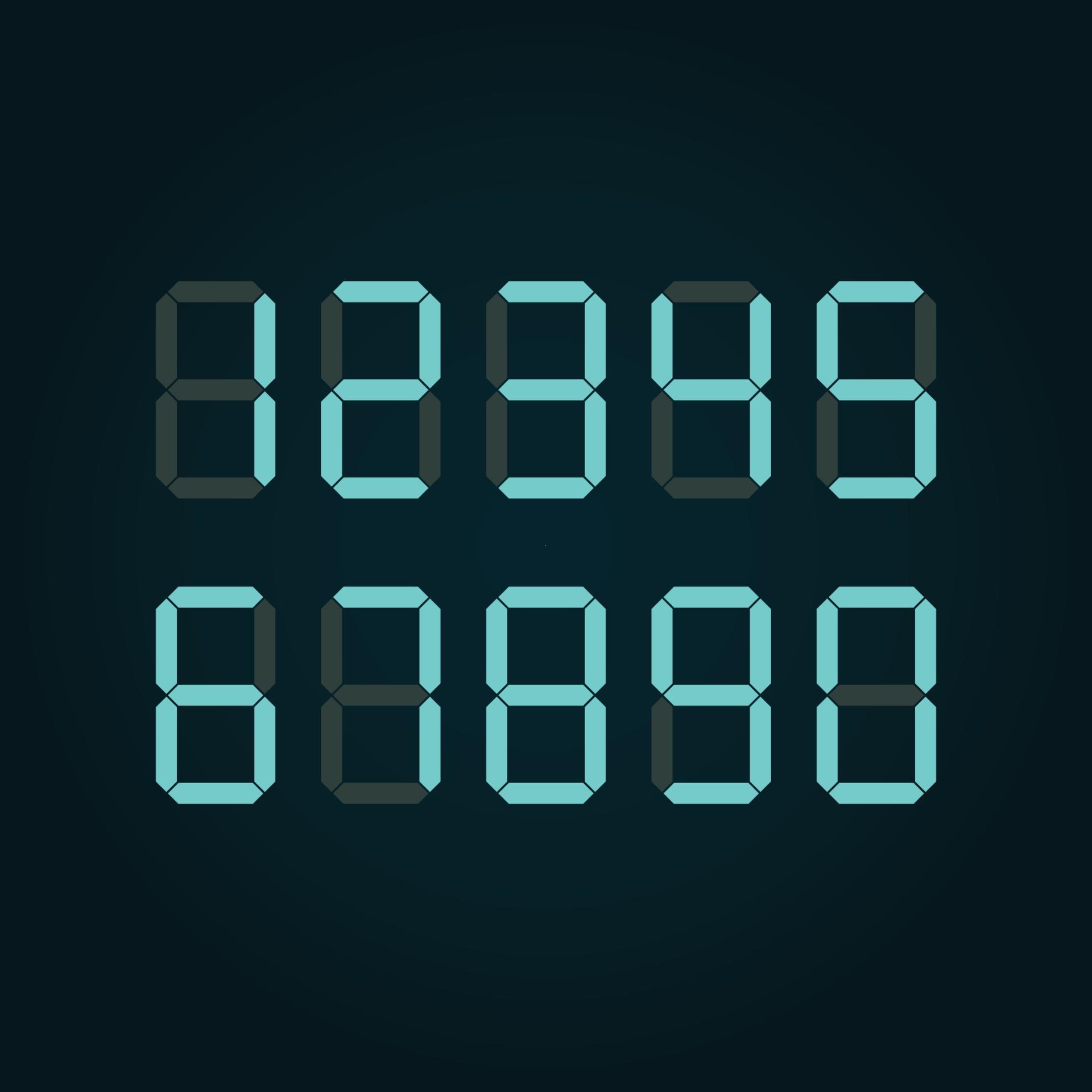 Digital number on black background 13927045 Vector Art at Vecteezy