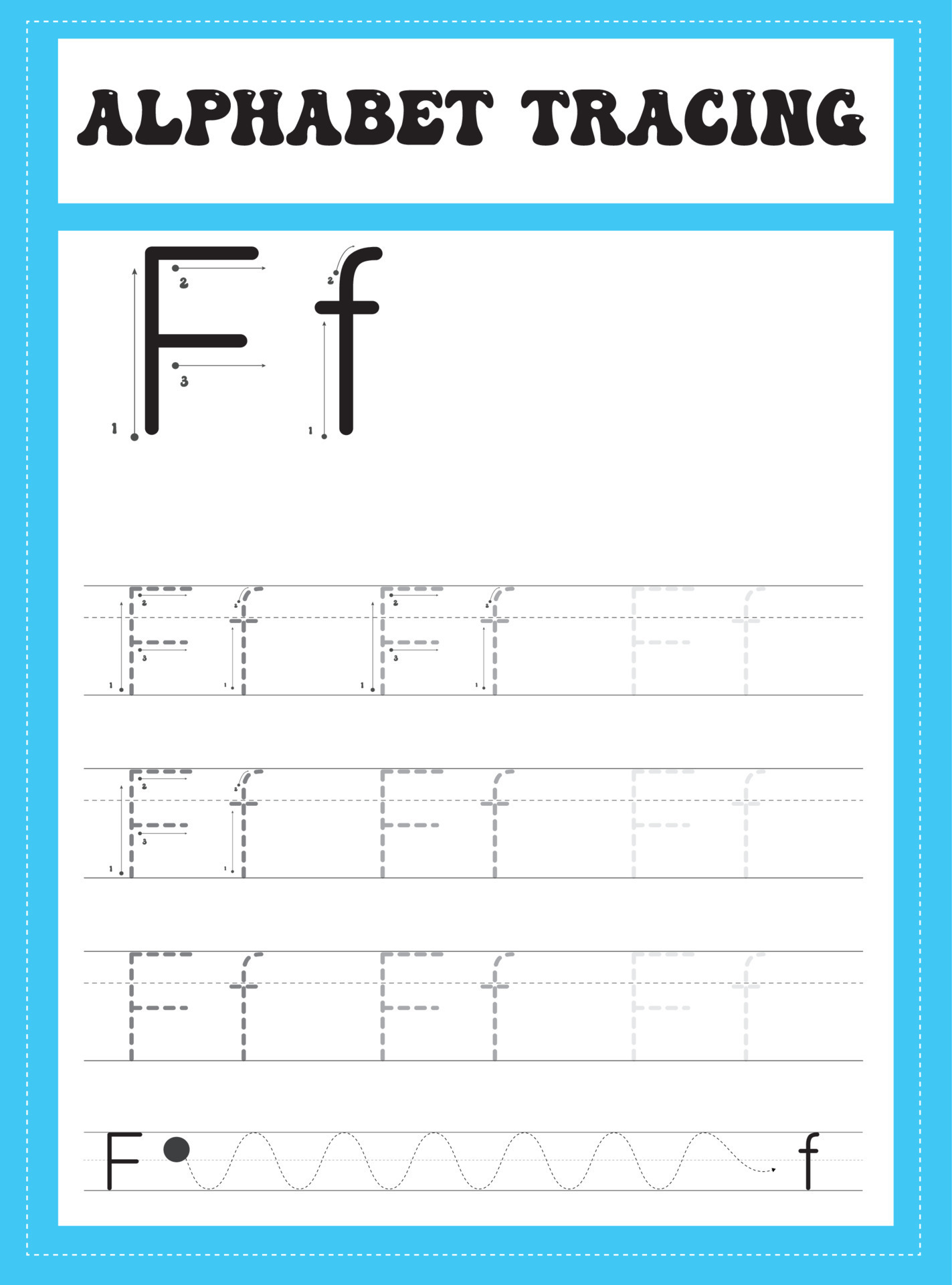 Alphabet Letter Tracing 13927210 Vector Art at Vecteezy