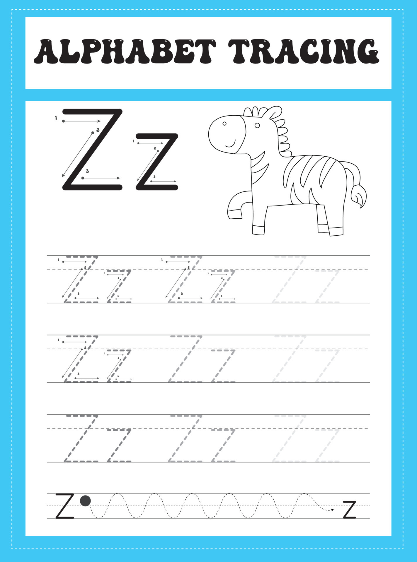 Alphabet Letter Tracing 13927251 Vector Art at Vecteezy