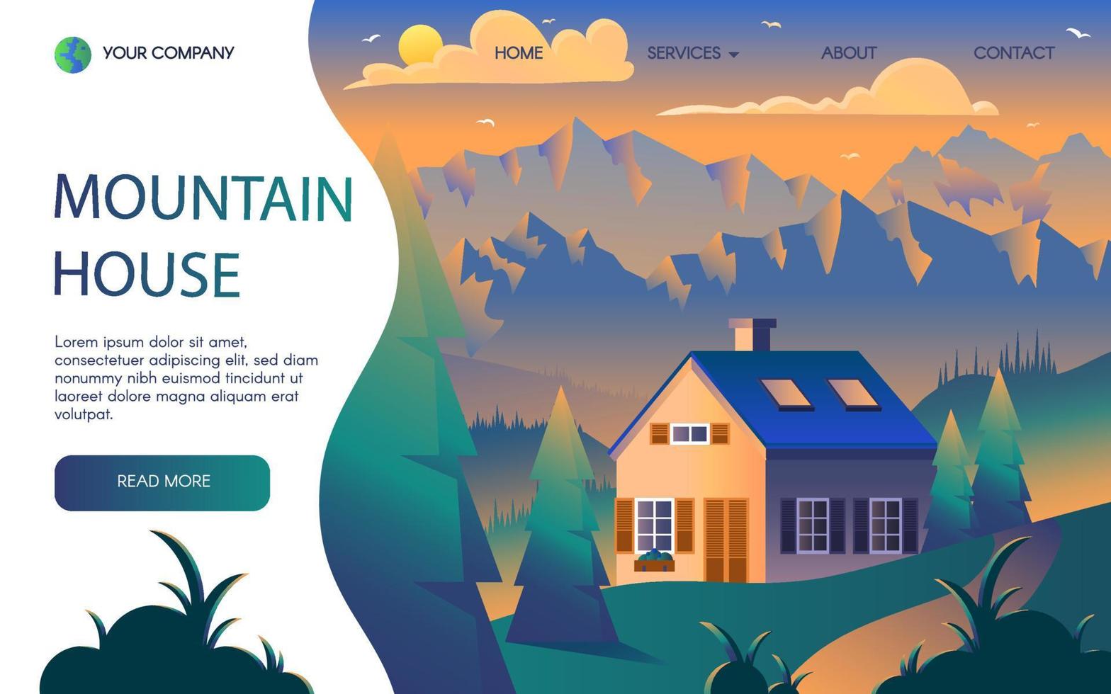 Mountains resort flat vector landing page template 13927349 Vector Art ... Mountains resort flat vector landing page template 13927349 Vector Art ...