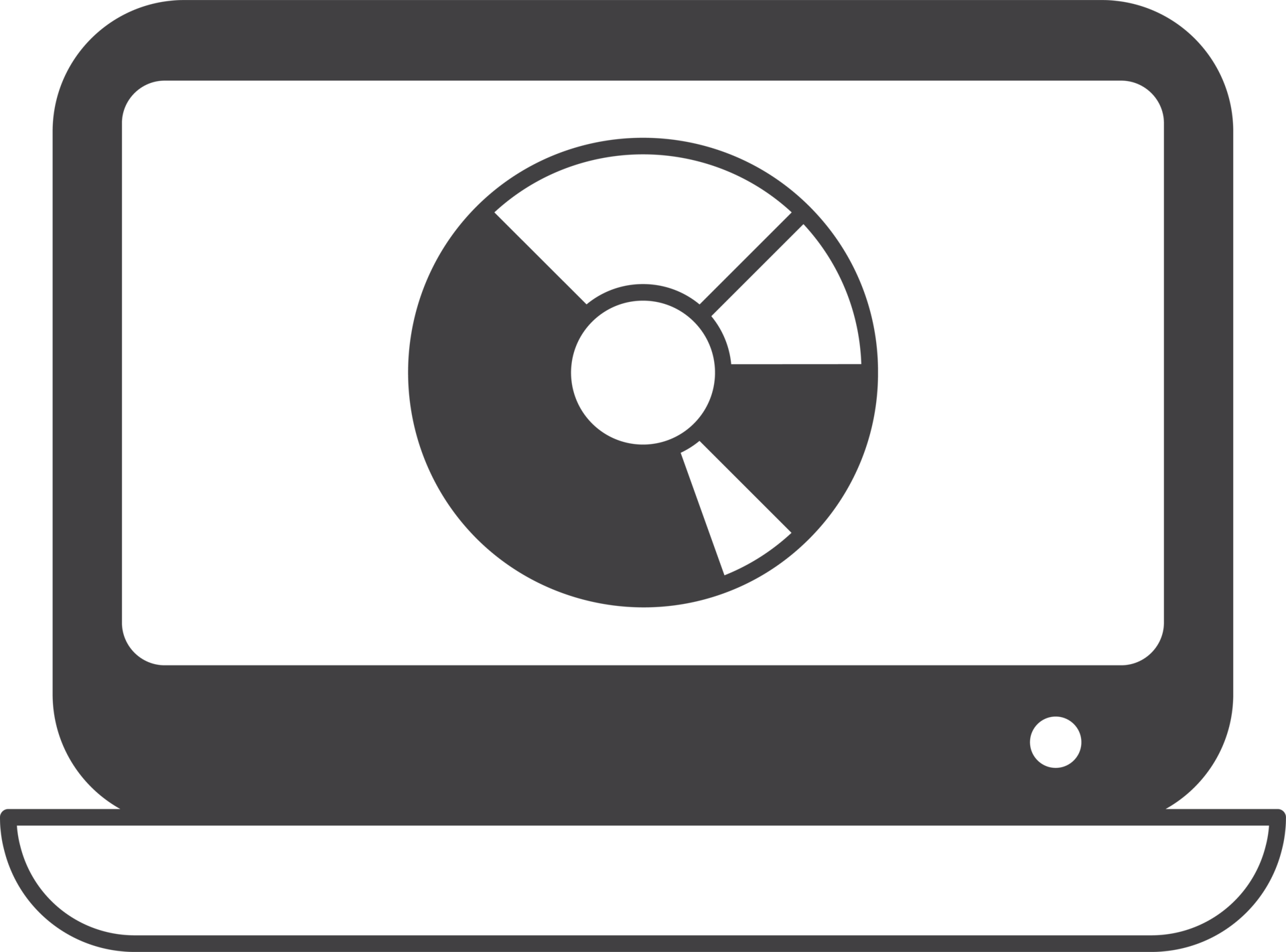 Laptop And Synchronization Illustration In Minimal Style 13927689 Png
