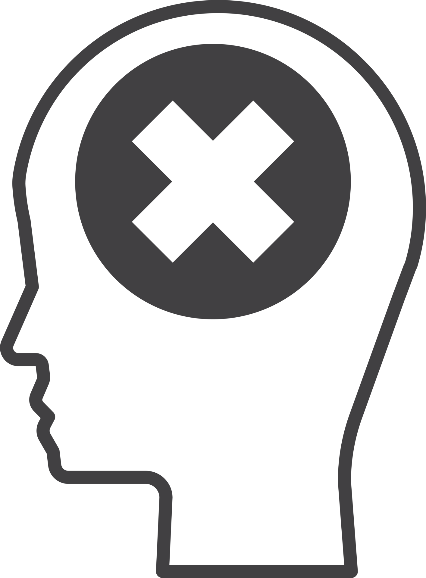 Human Head And Wrong Mark Illustration In Minimal Style 13927744 Png