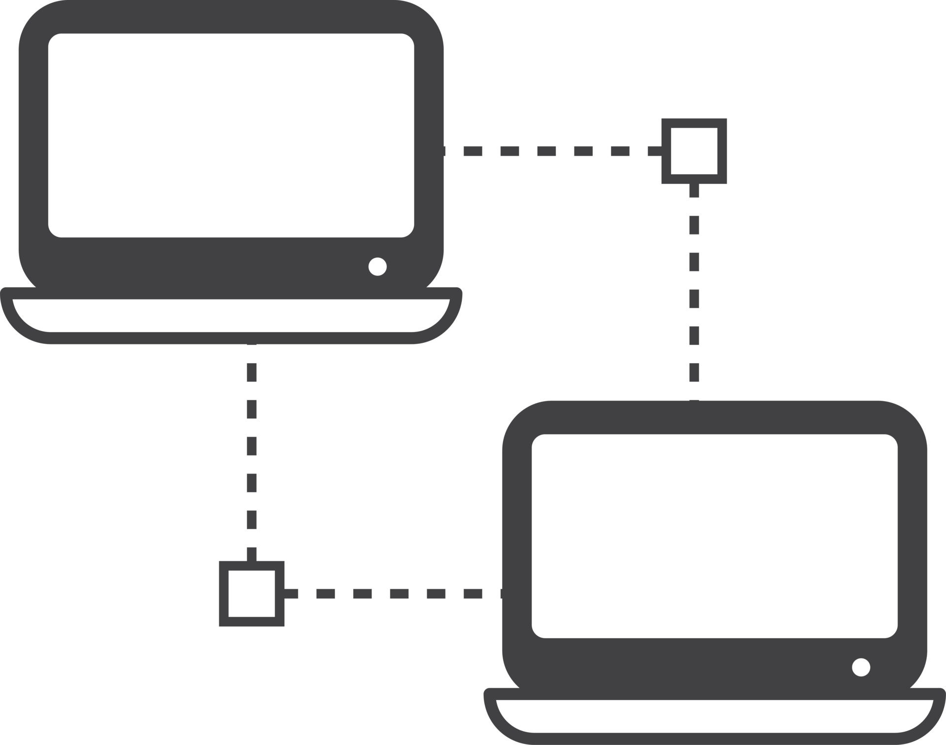 Laptop And Synchronization Illustration In Minimal Style 13927784 Png