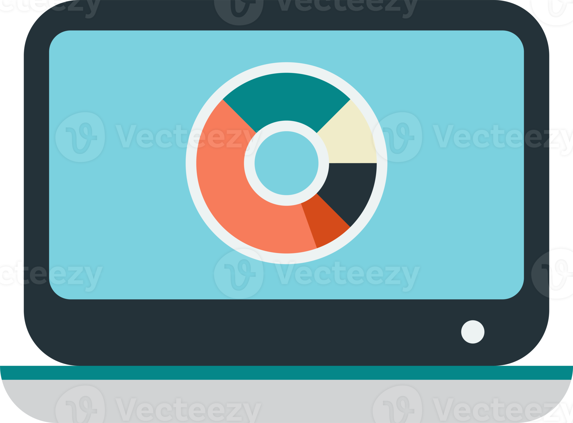 Laptop And Synchronization Illustration In Minimal Style 13927790 Png