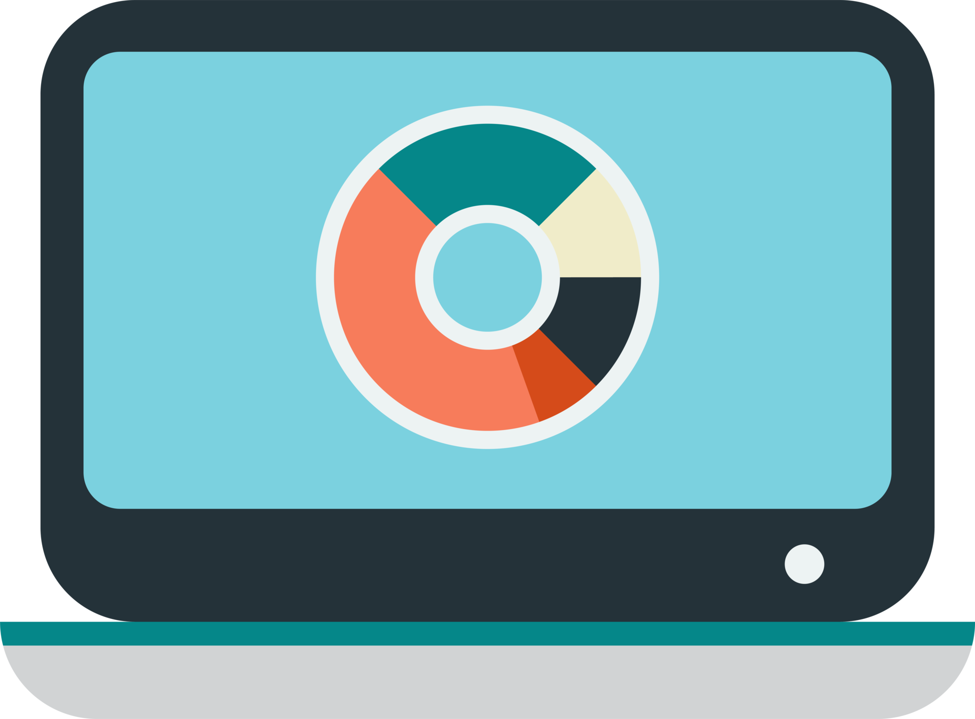 Laptop And Synchronization Illustration In Minimal Style 13927790 Png