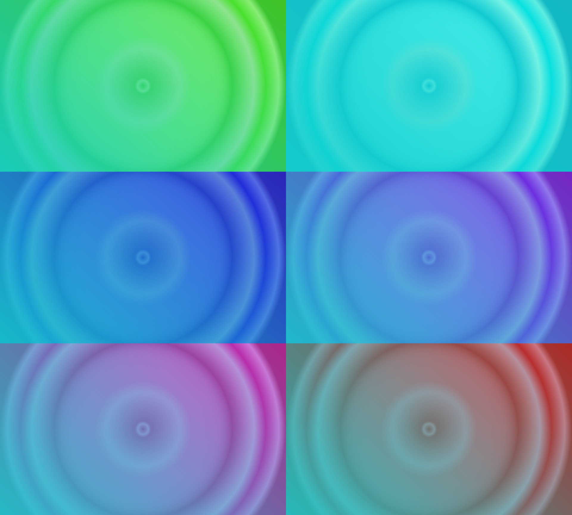 Six Sets Of Pastel Blue Circle Radial Gradient Abstract Background Blur Shiny Modern And
